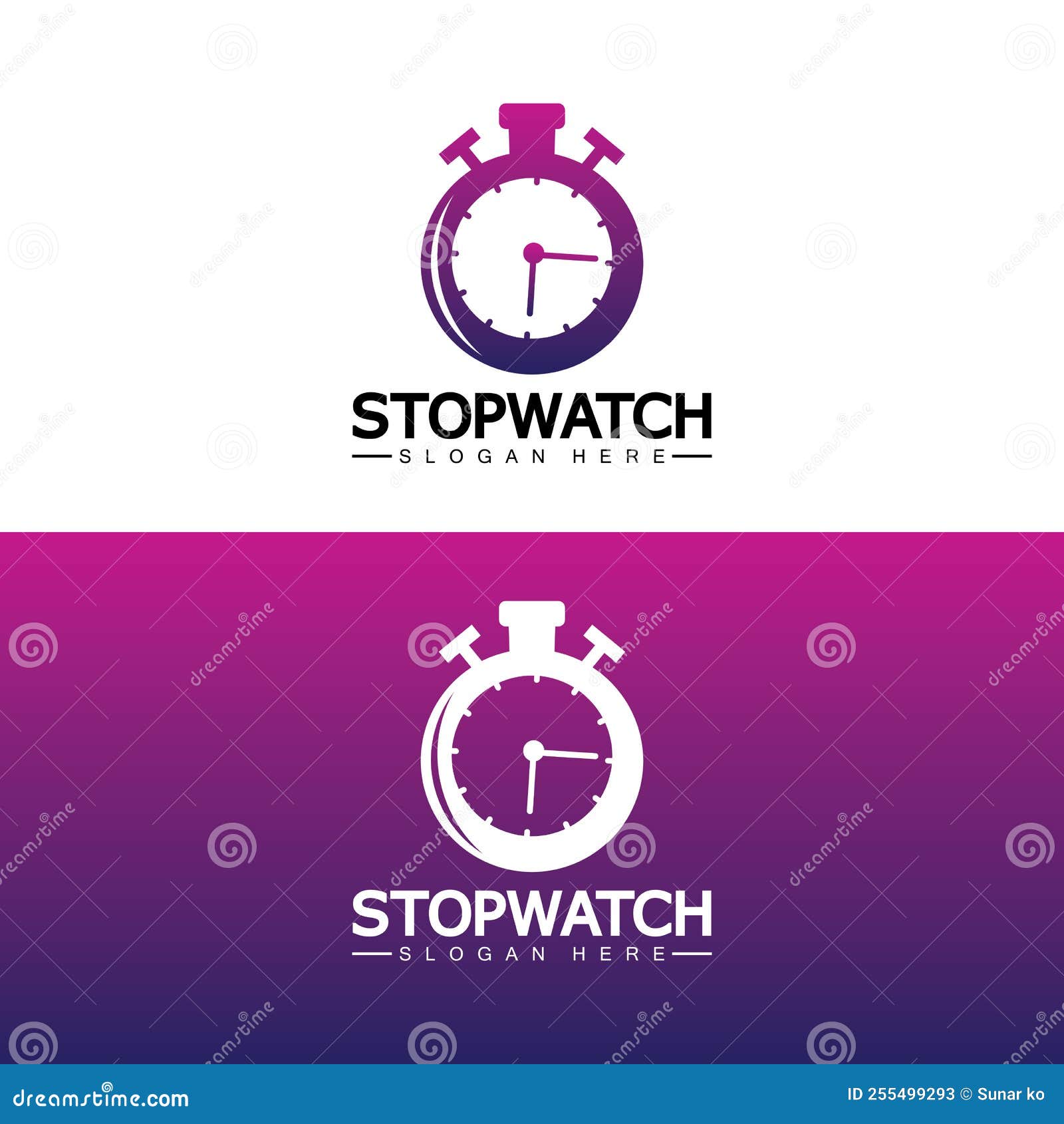 Stopwatch Timer Logo Design Vector Icon Symbol Illustration Template ...