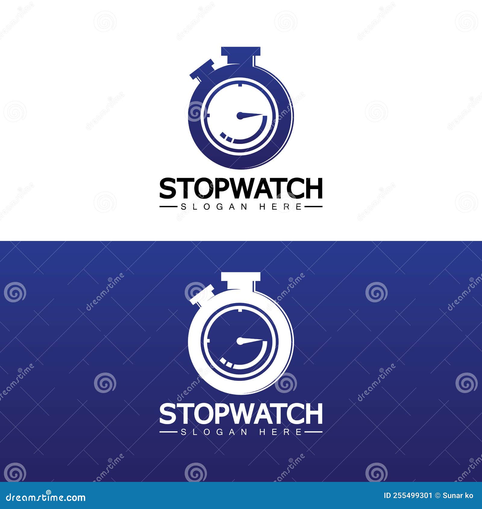 Stopwatch Timer Logo Design Vector Icon Symbol Illustration Template ...