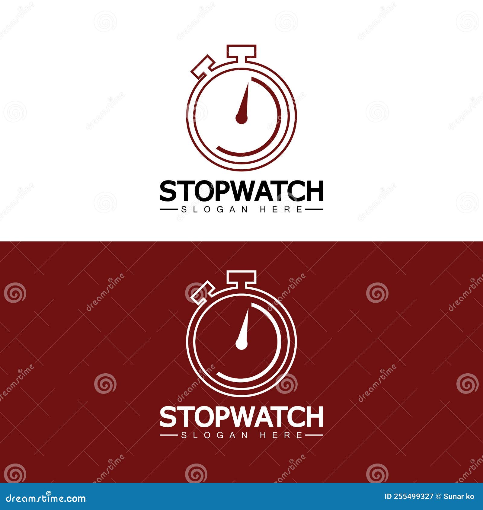 Stopwatch Timer Logo Design Vector Icon Symbol Illustration Template ...