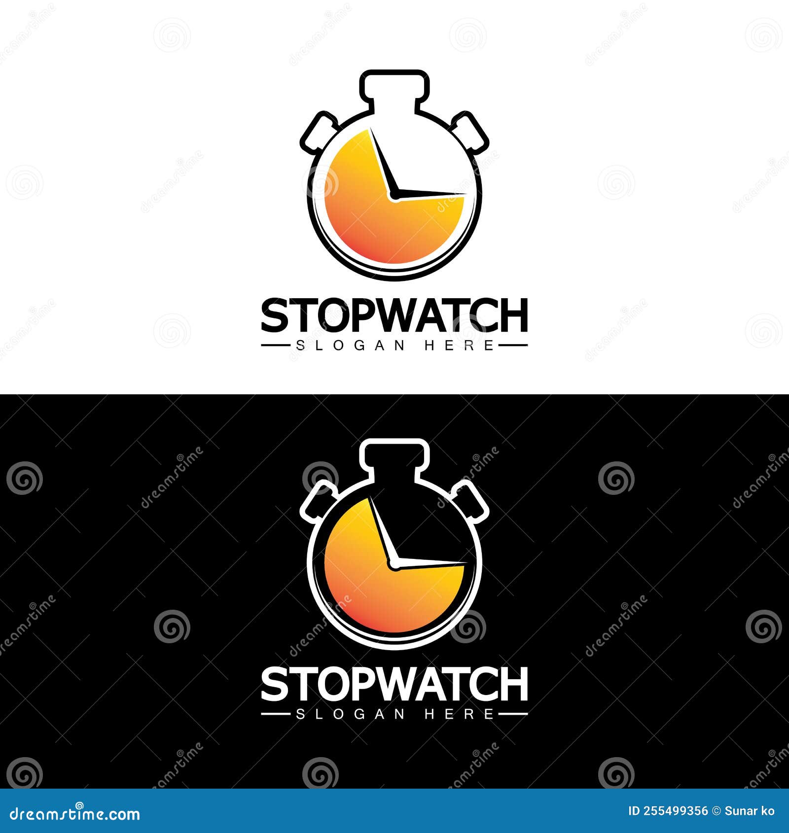 Stopwatch Timer Logo Design Vector Icon Symbol Illustration Template ...