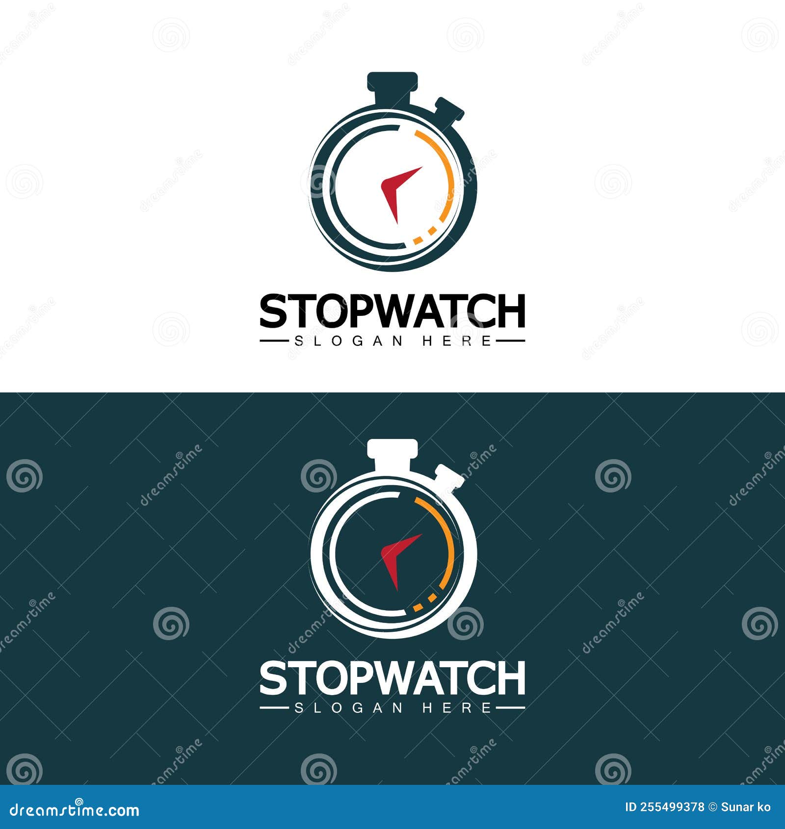 Stopwatch Timer Logo Design Vector Icon Symbol Illustration Template ...