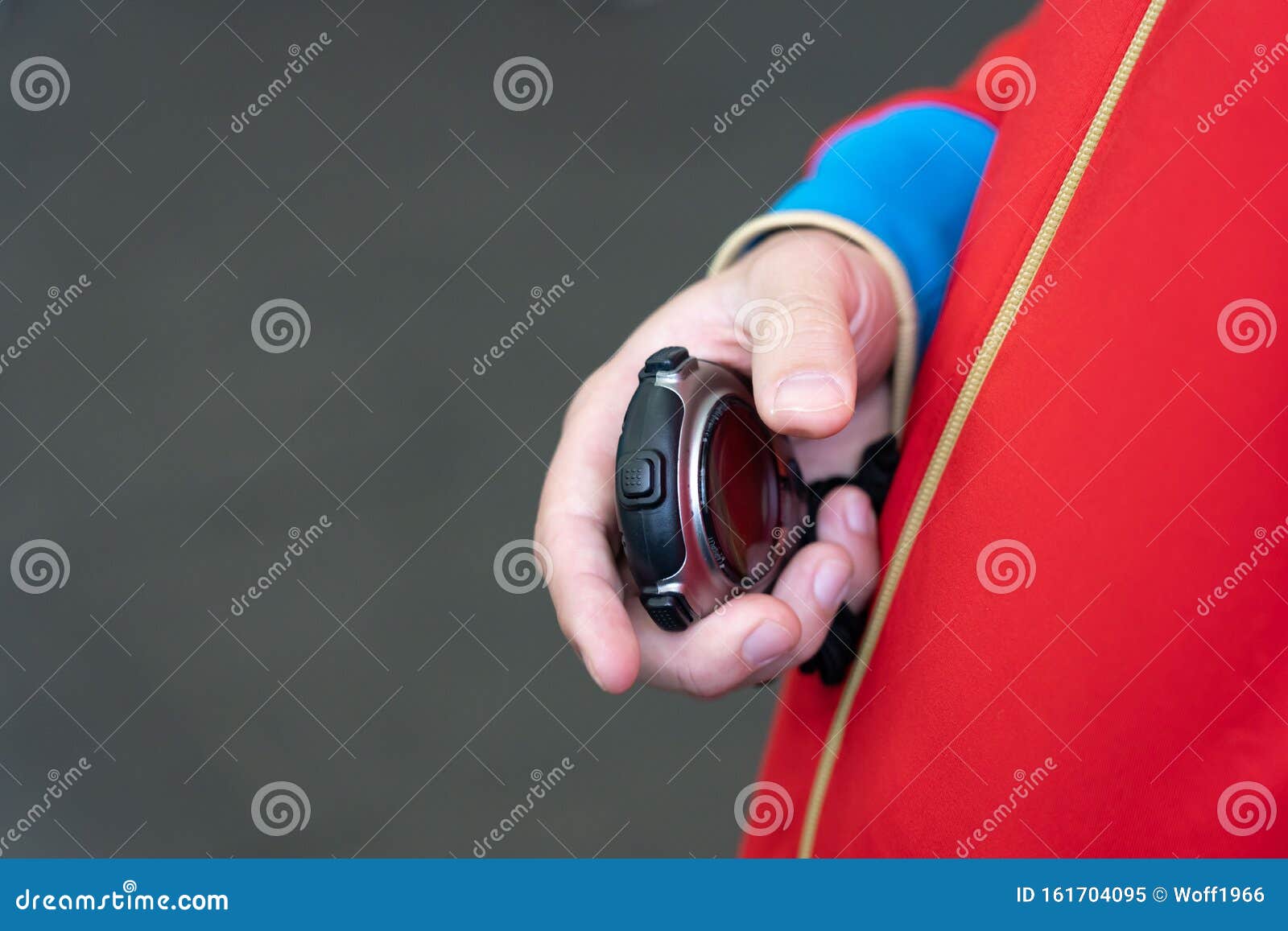 Stopwatch Timer a in Man S Hand. Man`s Hand with a Stopwatch Stock ...