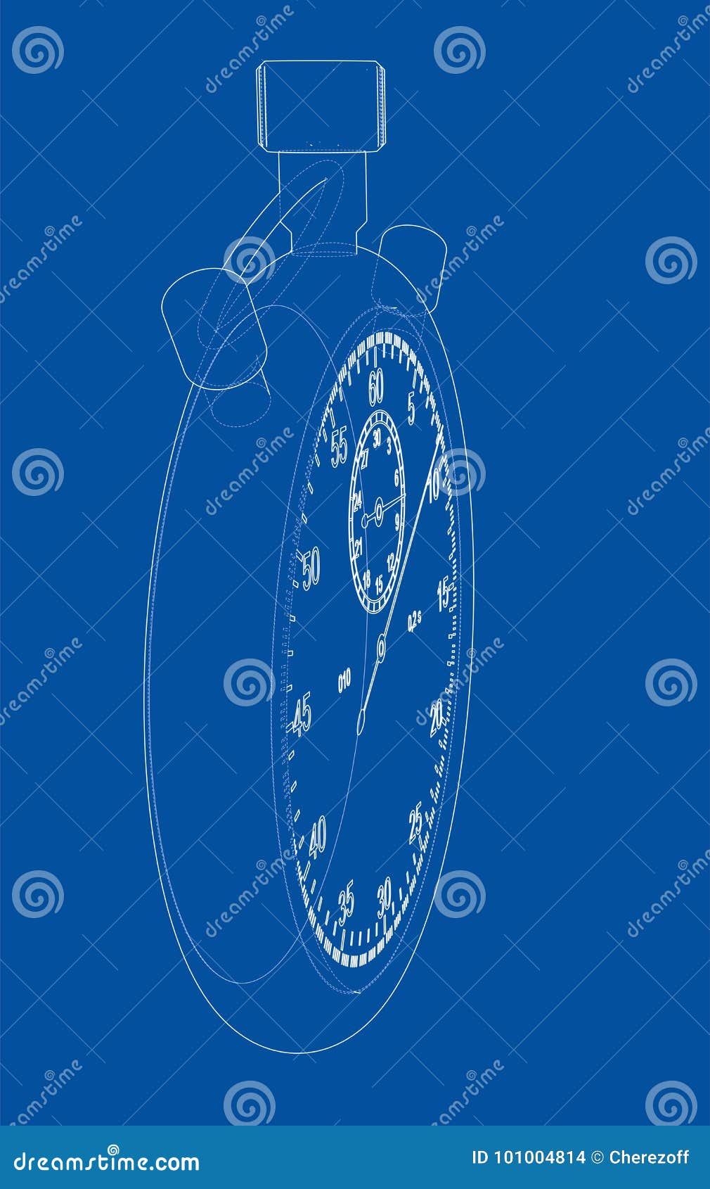 Stopwatch Or Timer Sketch Vector Stock Vector Illustration Of Chronometer Timer 101004814
