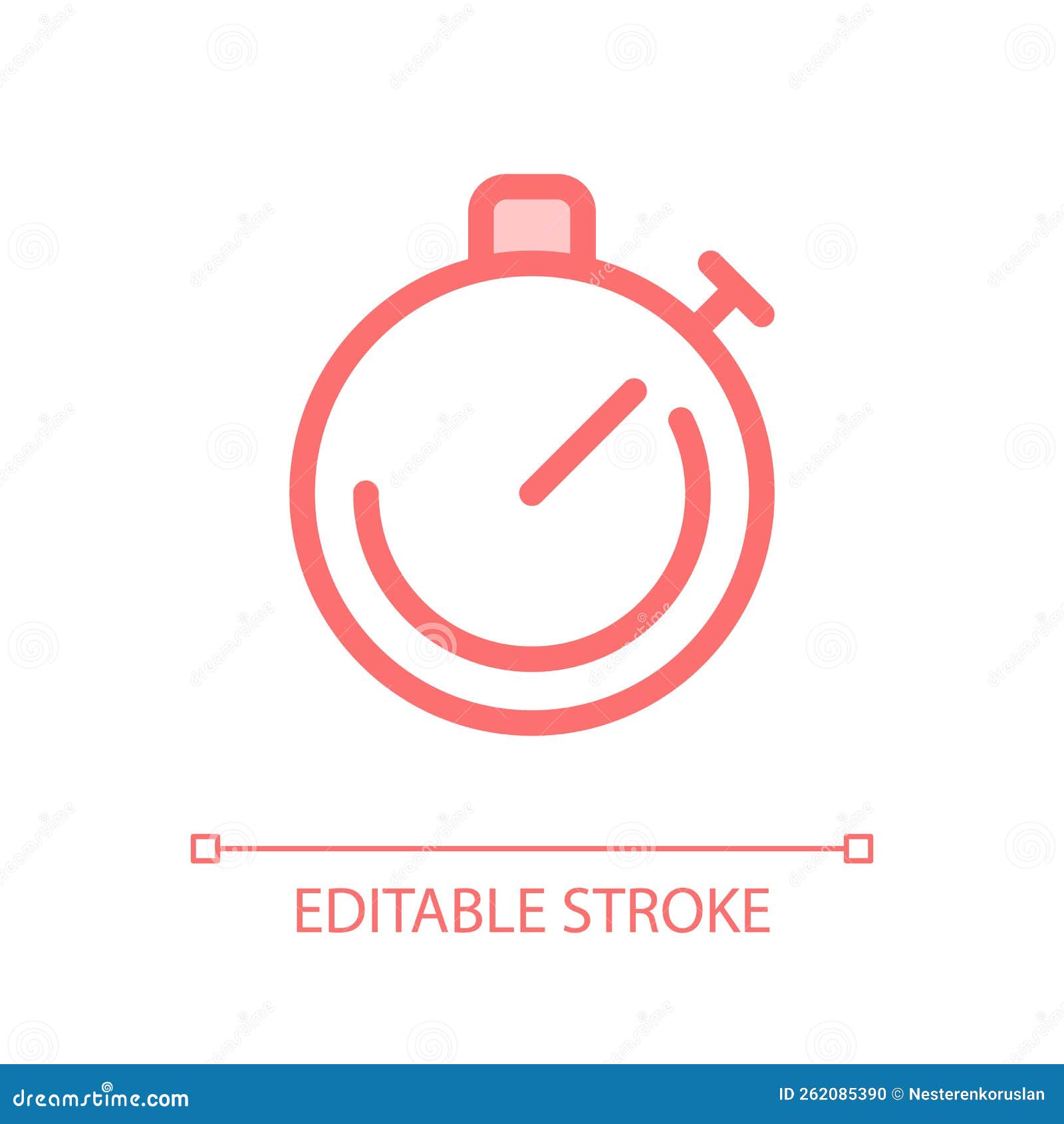 Stopwatch Tool Pixel Perfect Glassmorphism Ui Icon Stock Vector ...