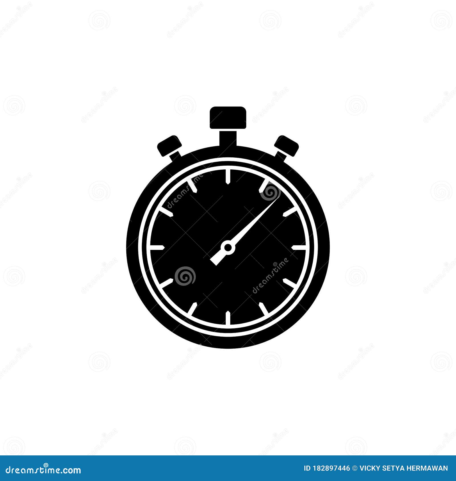 Outline Timer Off Vector Icon. Isolated Black Simple Line Element ...