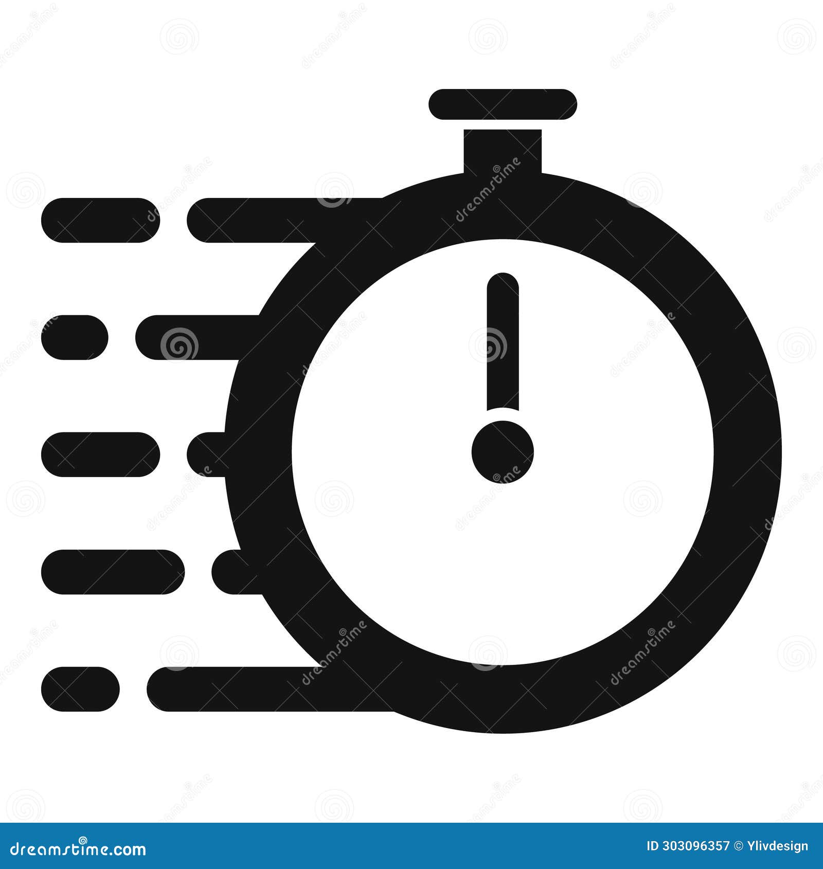 Stopwatch Velocity Speed Icon Simple Vector. Labor Velocity Stock ...