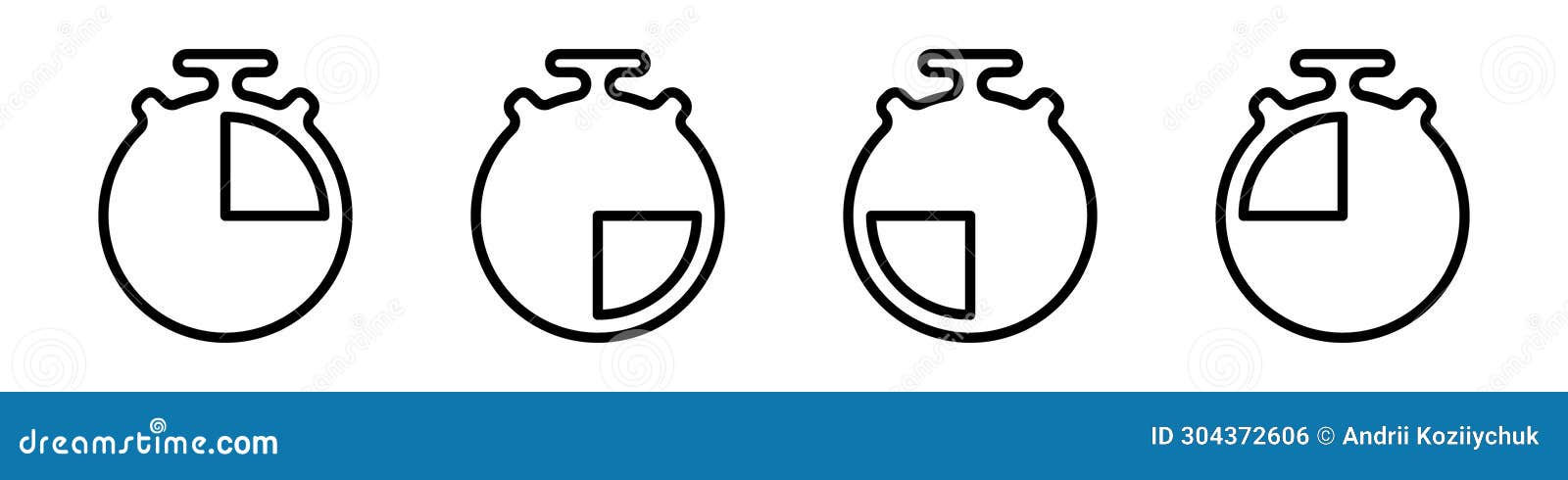 Stopwatches Vector Set. Countdown Vector. Timers Icon in Modern Style ...