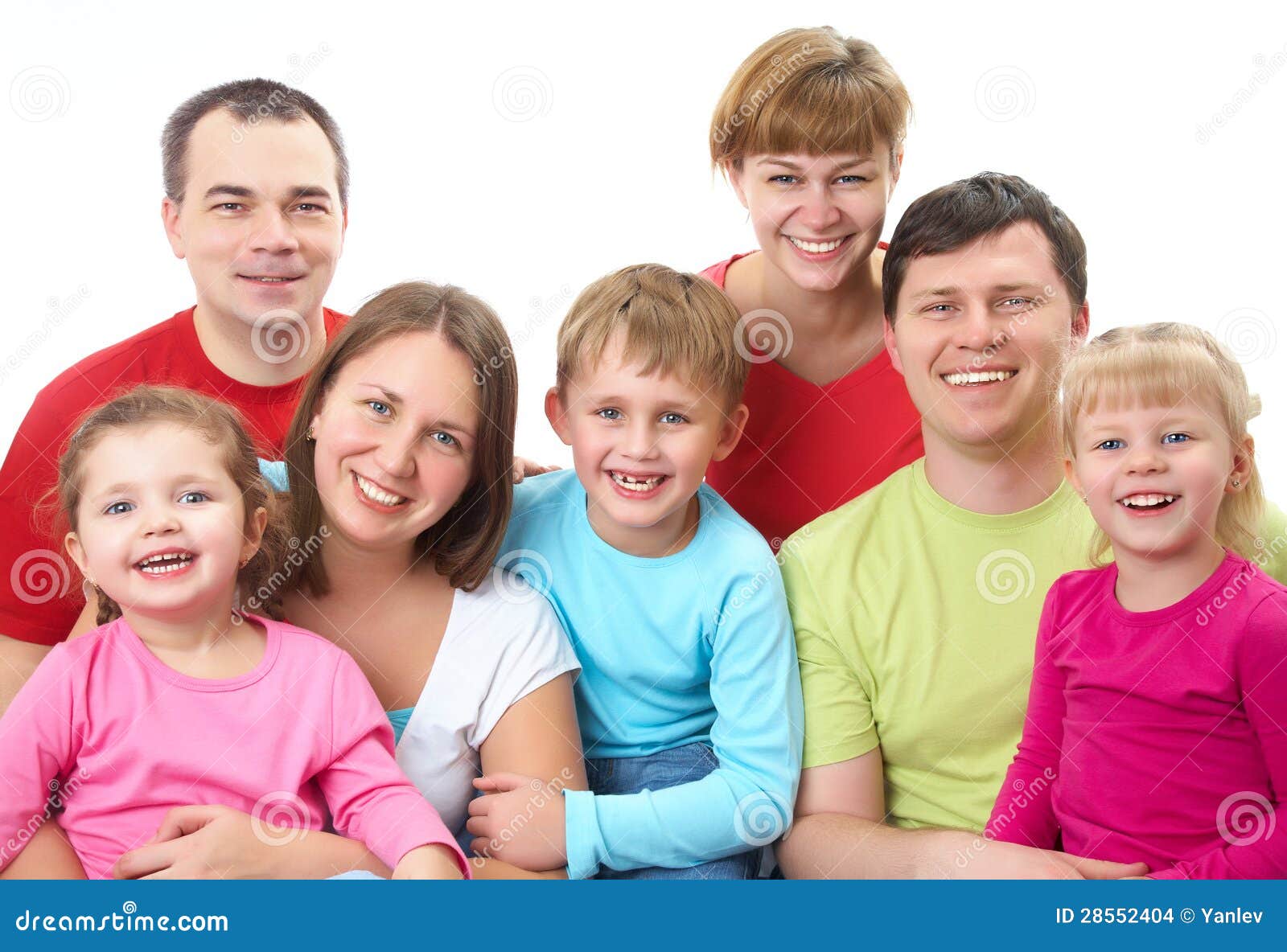 Stor familj arkivfoto. Bild av fritid, lycka, olikt, grupp - 28552404