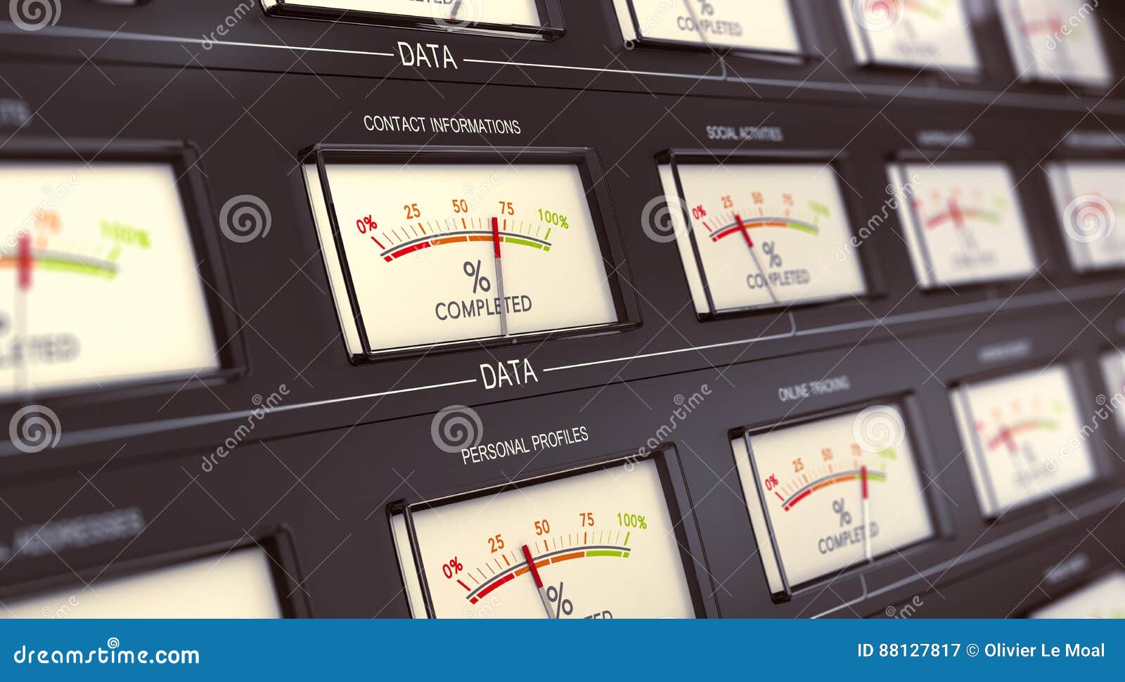 Stora Data, Lagring Av Personliga Informationer Stock Illustrationer - Illustration av ...