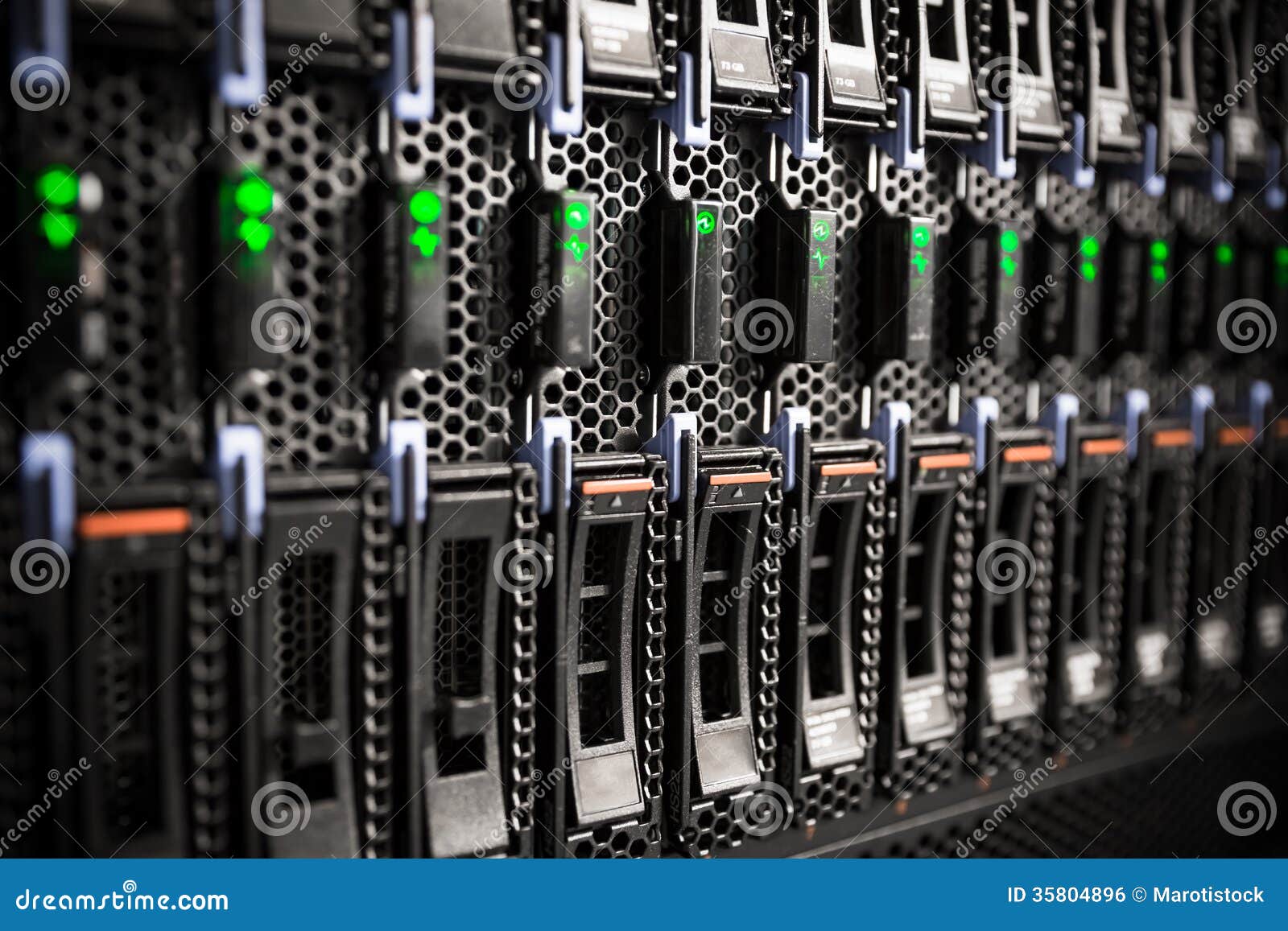 Storage Area Network Hard Drives Library Stock Photo - Image of digital ...