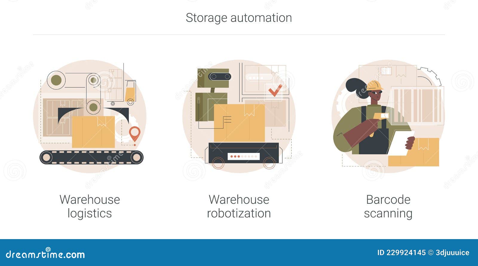 Storage Automation Abstract Concept Vector Illustrations. Stock Vector ...