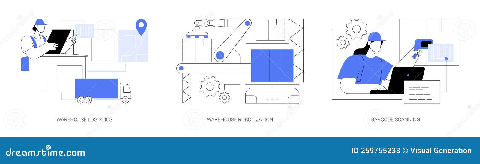 Storage Automation Abstract Concept Vector Illustrations. Stock Vector ...