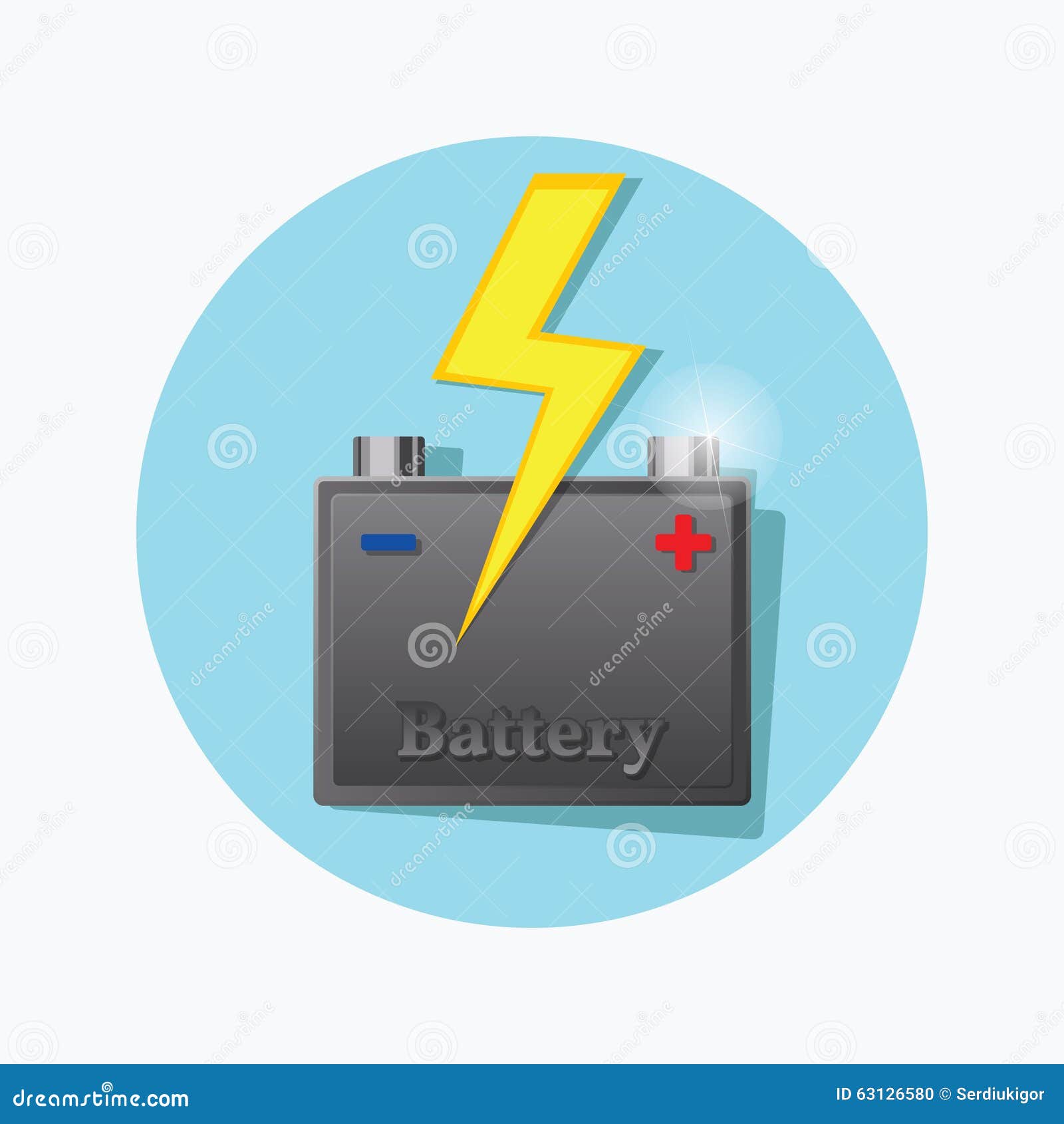Storage Battery Fat Icon. Vector. Stock Vector - Illustration of ...