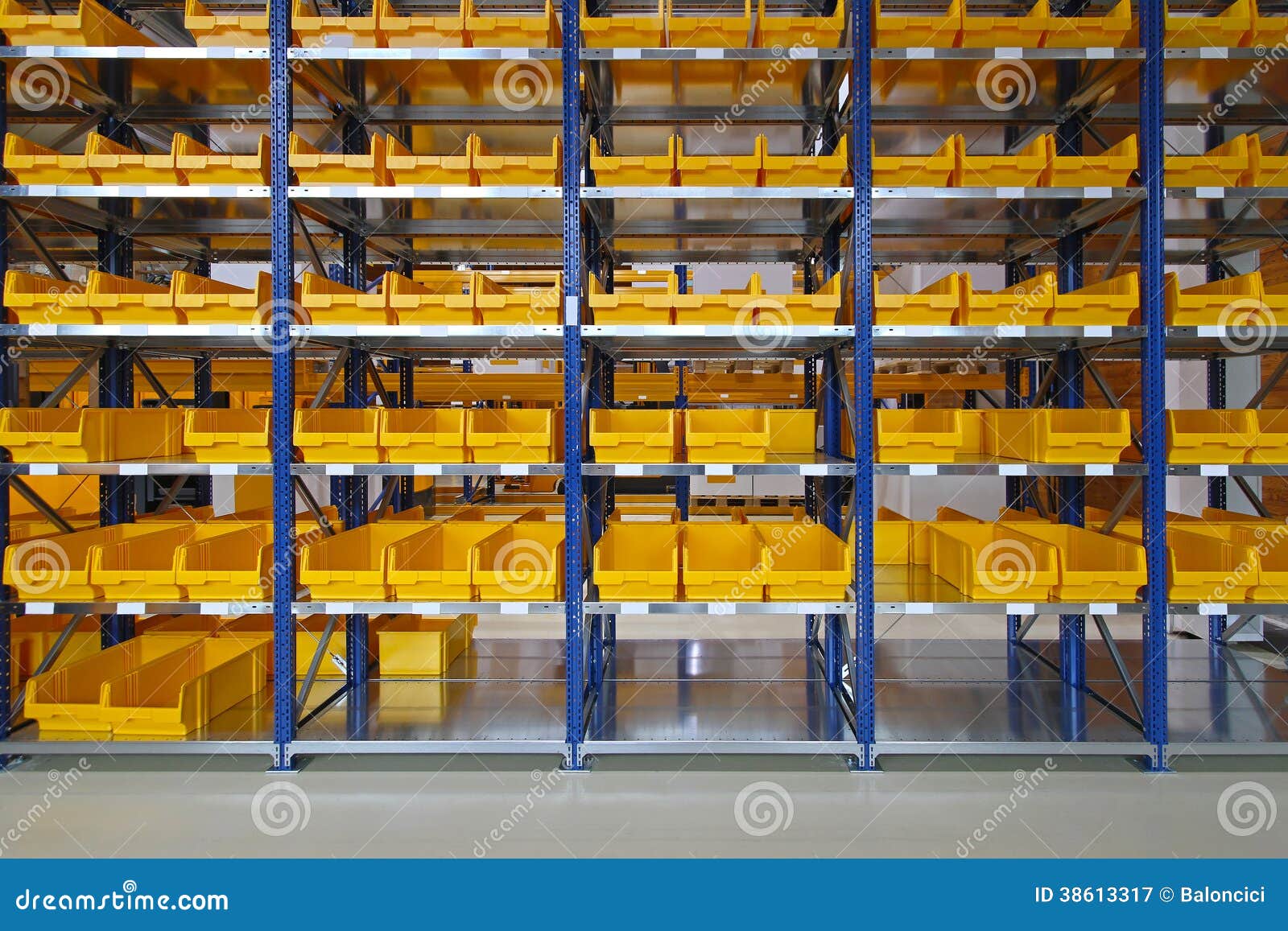 Storage bins stock image. Image of bins, warehouse, racking - 38613317