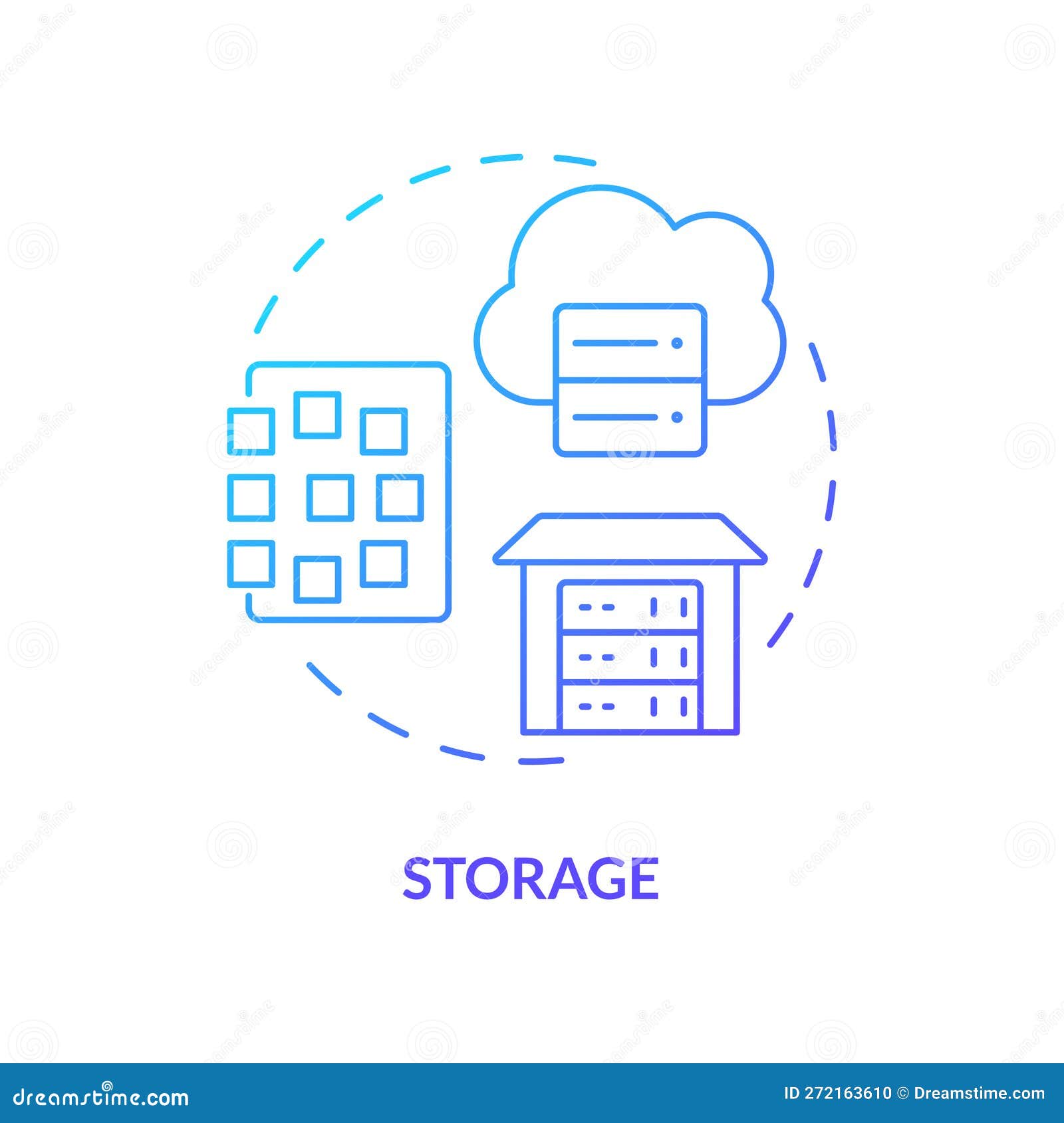 Storage Blue Gradient Concept Icon Stock Vector - Illustration of ...