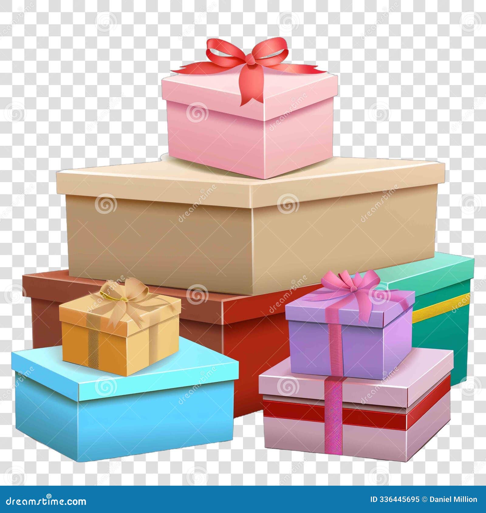 Storage Boxes Transparent Background Realistic Element Stock ...