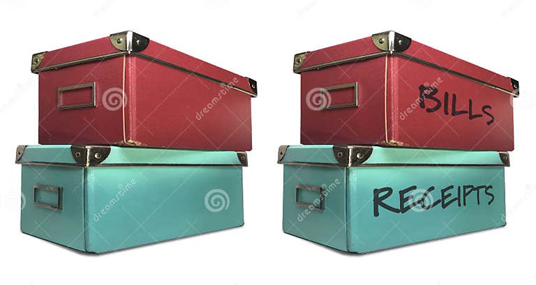 Storage boxes stock photo. Image of reciept, accounting - 67383068