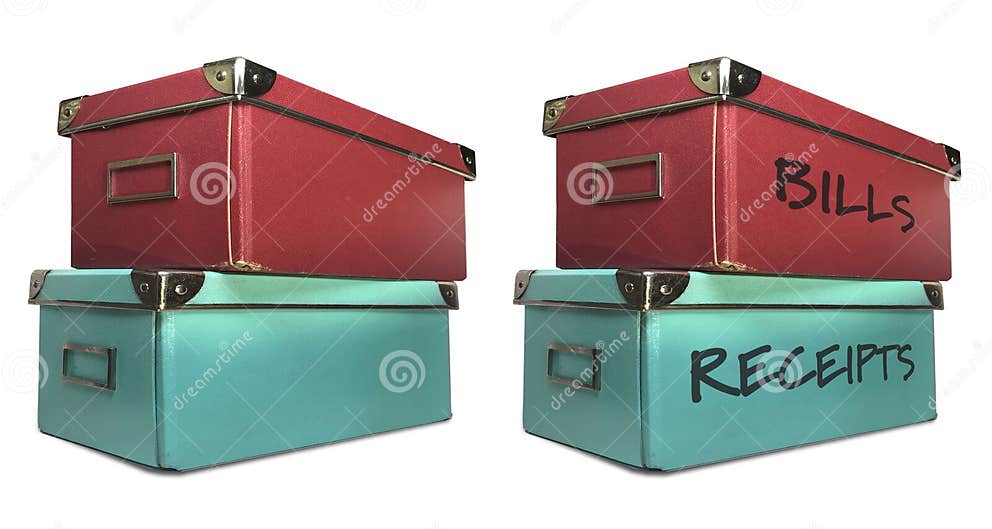 Storage boxes stock photo. Image of reciept, accounting - 67383068