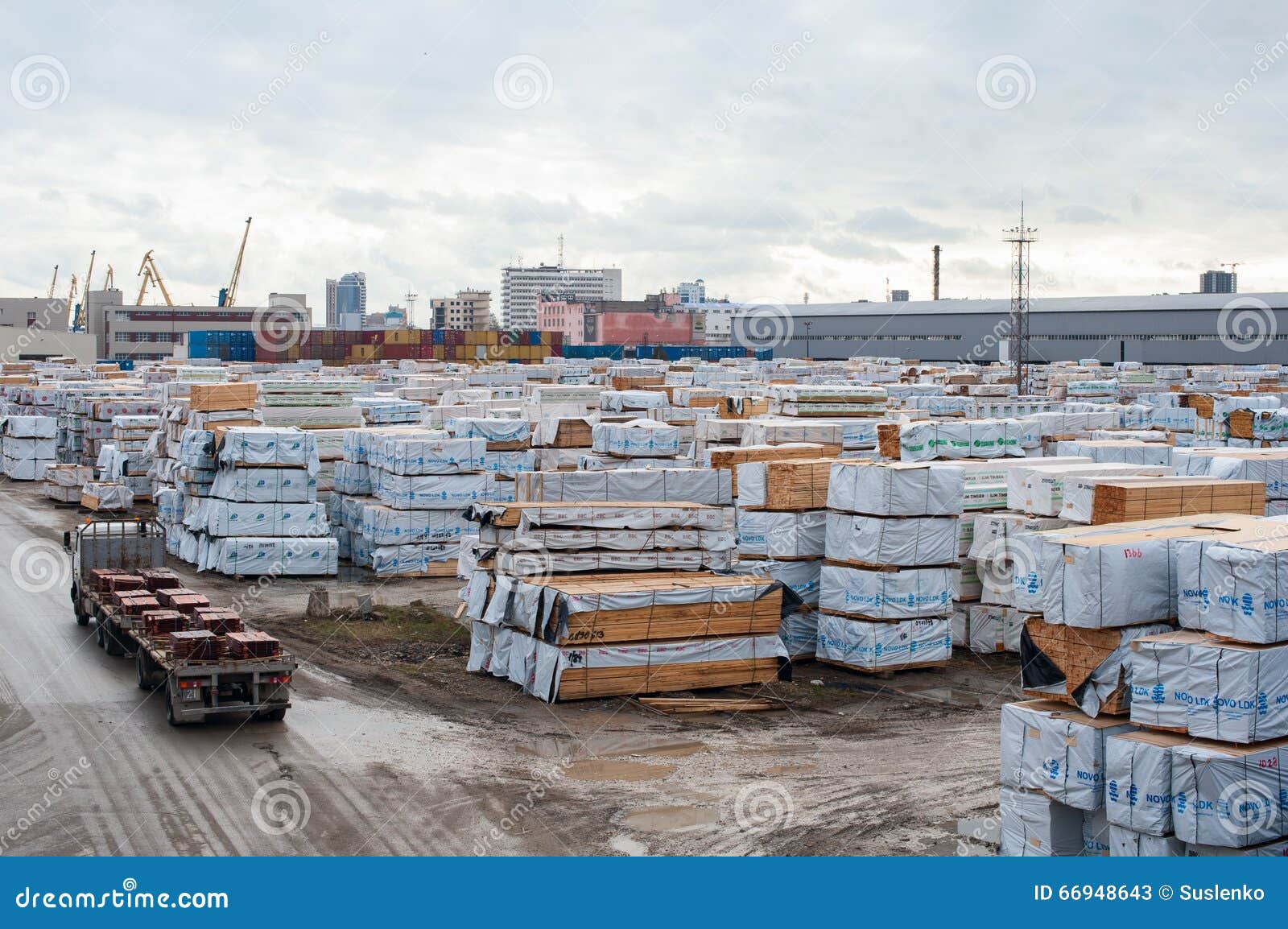 Storage of Building Materials Editorial Stock Photo - Image of ...