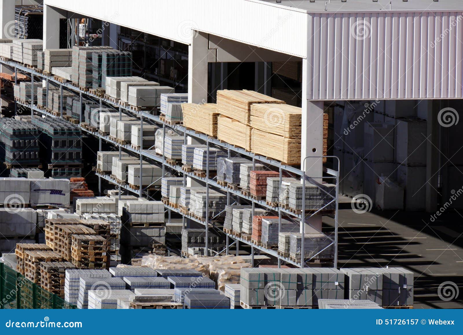 Storage of Building Materials Stock Image - Image of industry, commerce ...