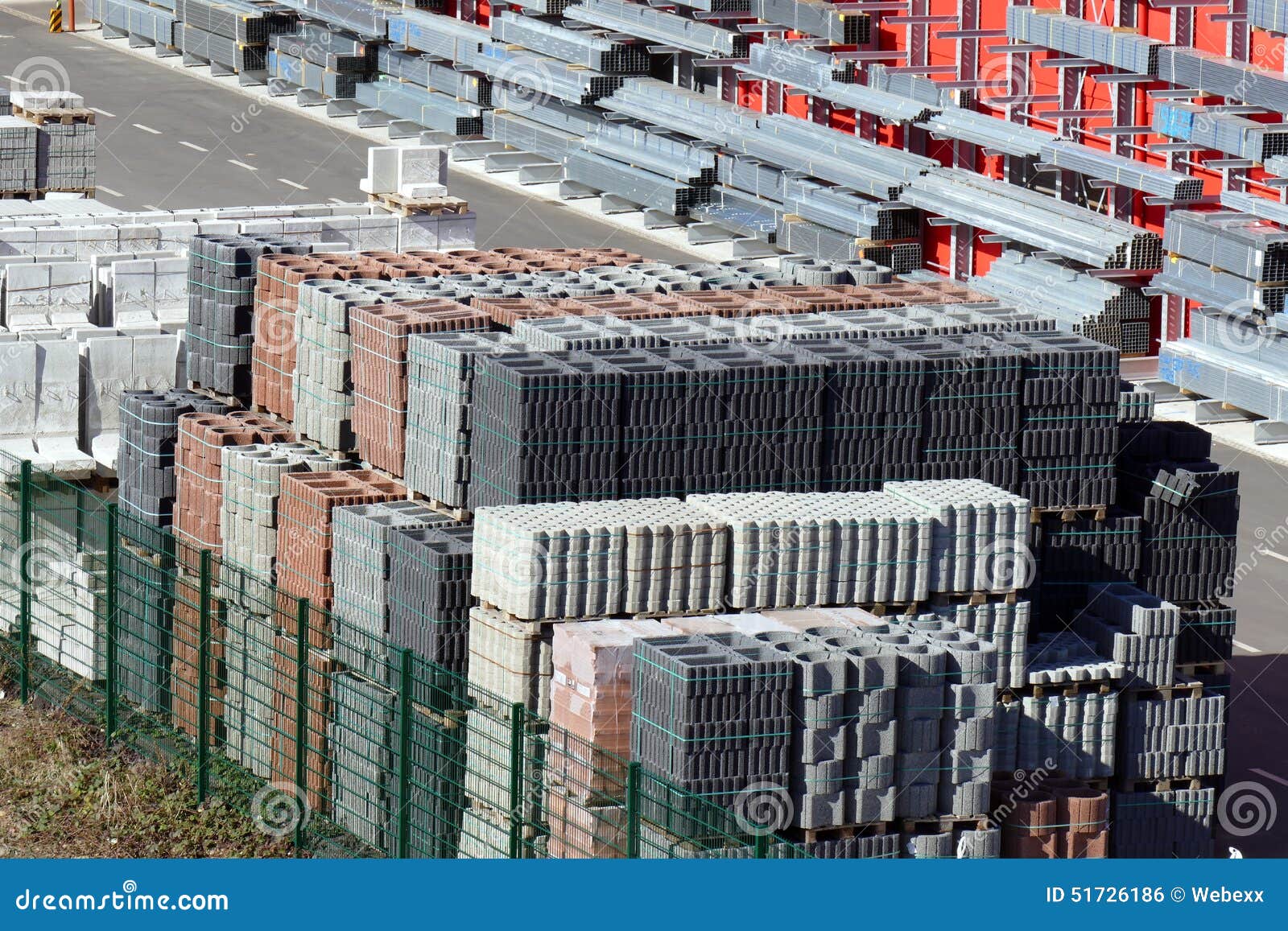 Storage of Building Materials Stock Photo - Image of components ...