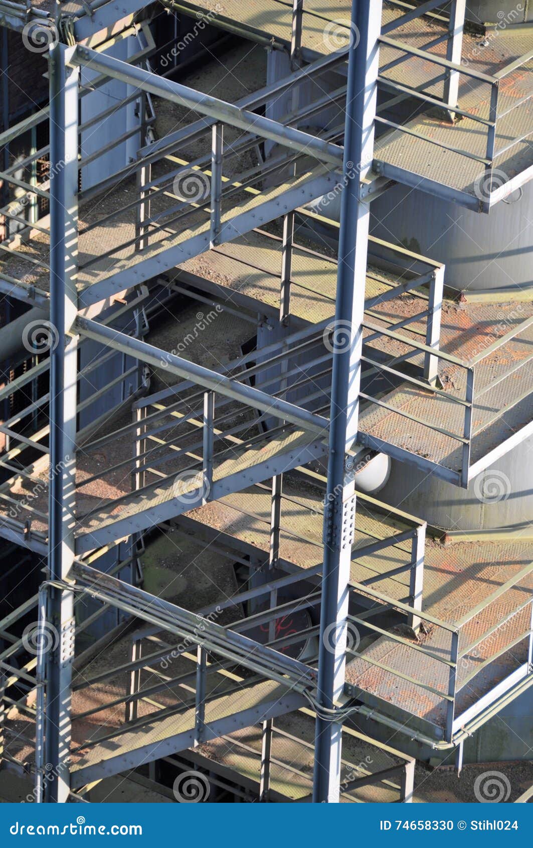 Storage Bunkers with Staircase Stock Photo - Image of staircase ...
