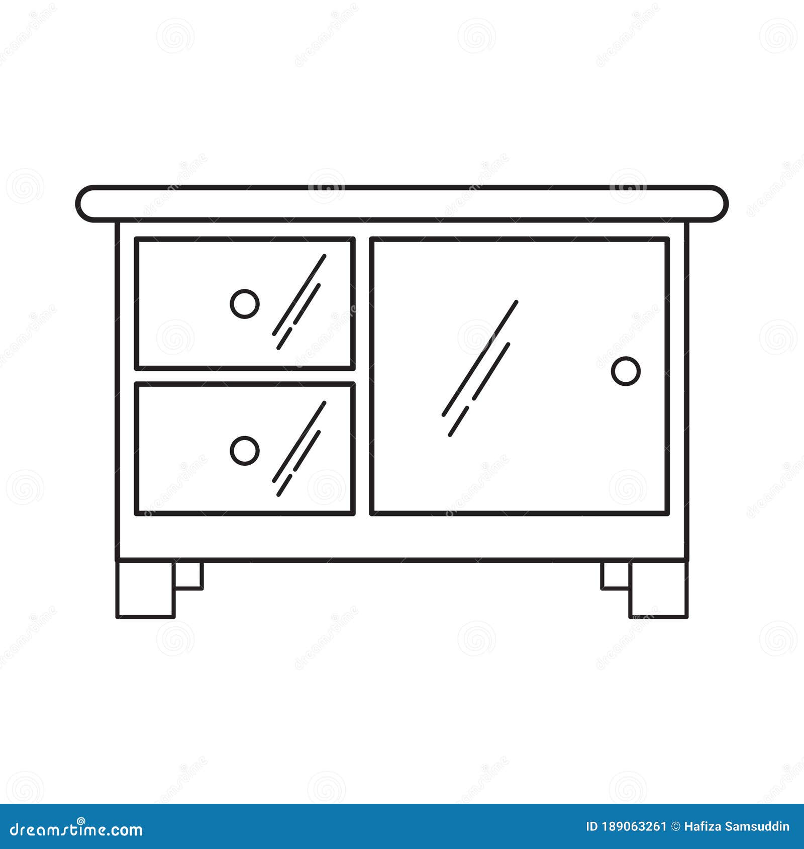 Storage Cabinet. Vector Illustration Decorative Design Stock Vector ...