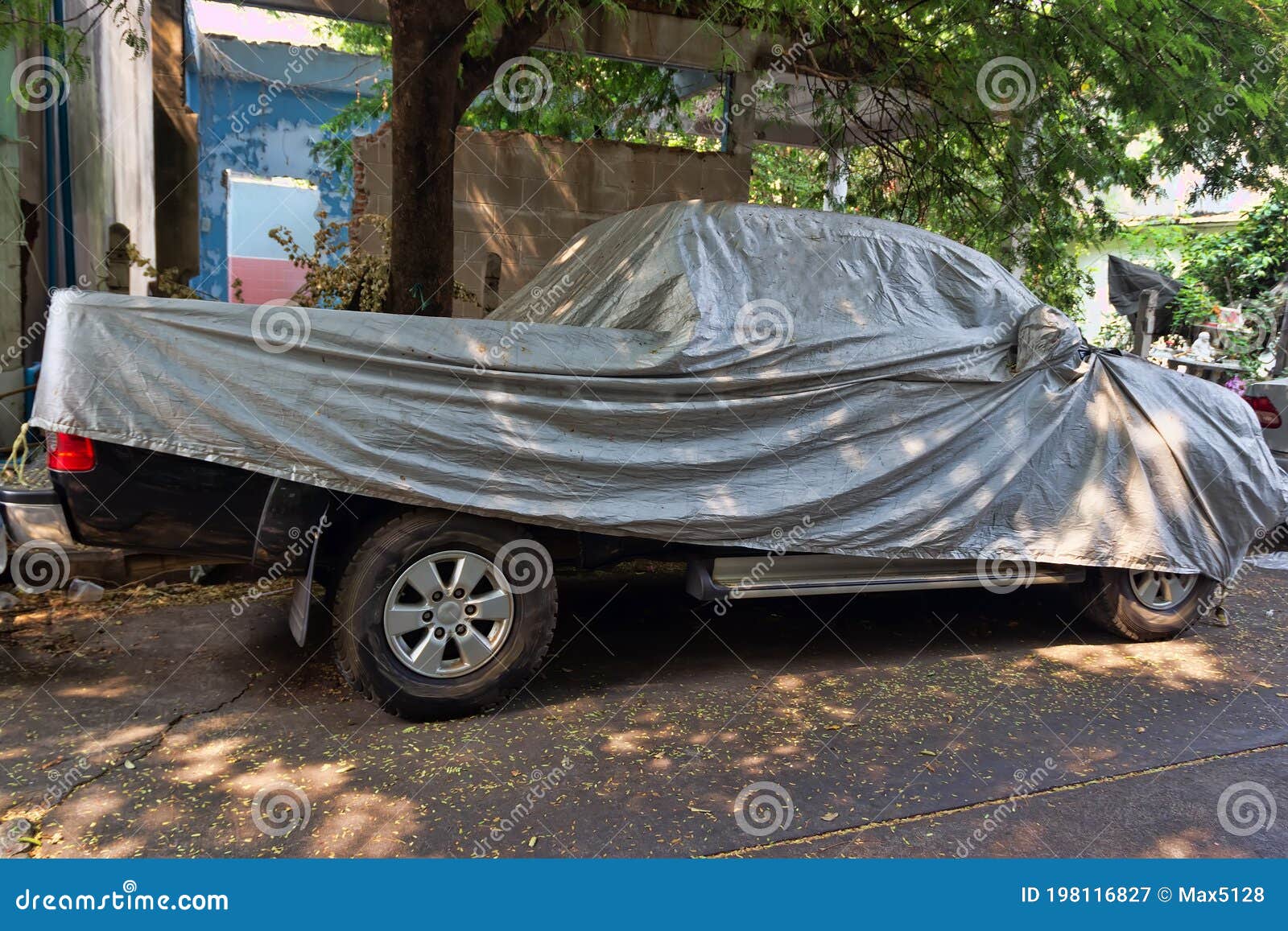 Storage of Car Under Protective Cover Editorial Photography - Image of ...