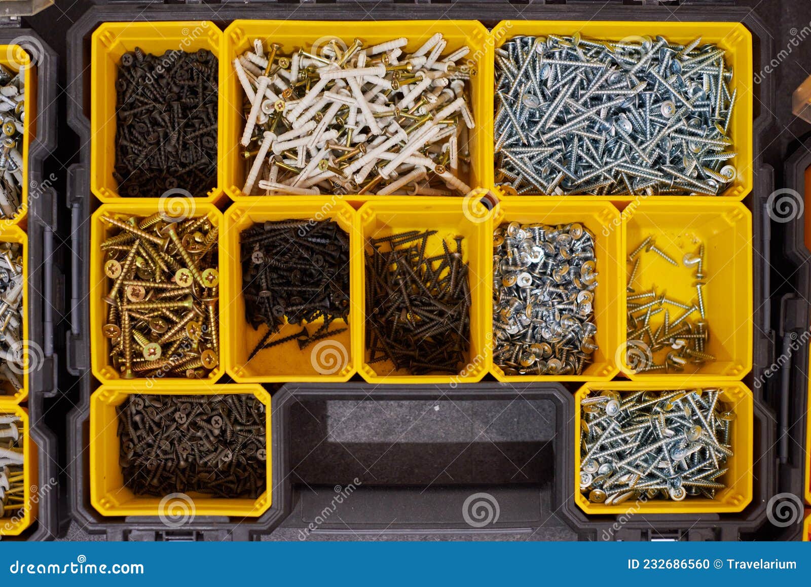 Storage Case with Screws, Nuts, Bolts, Nails and Other Small Tools for ...