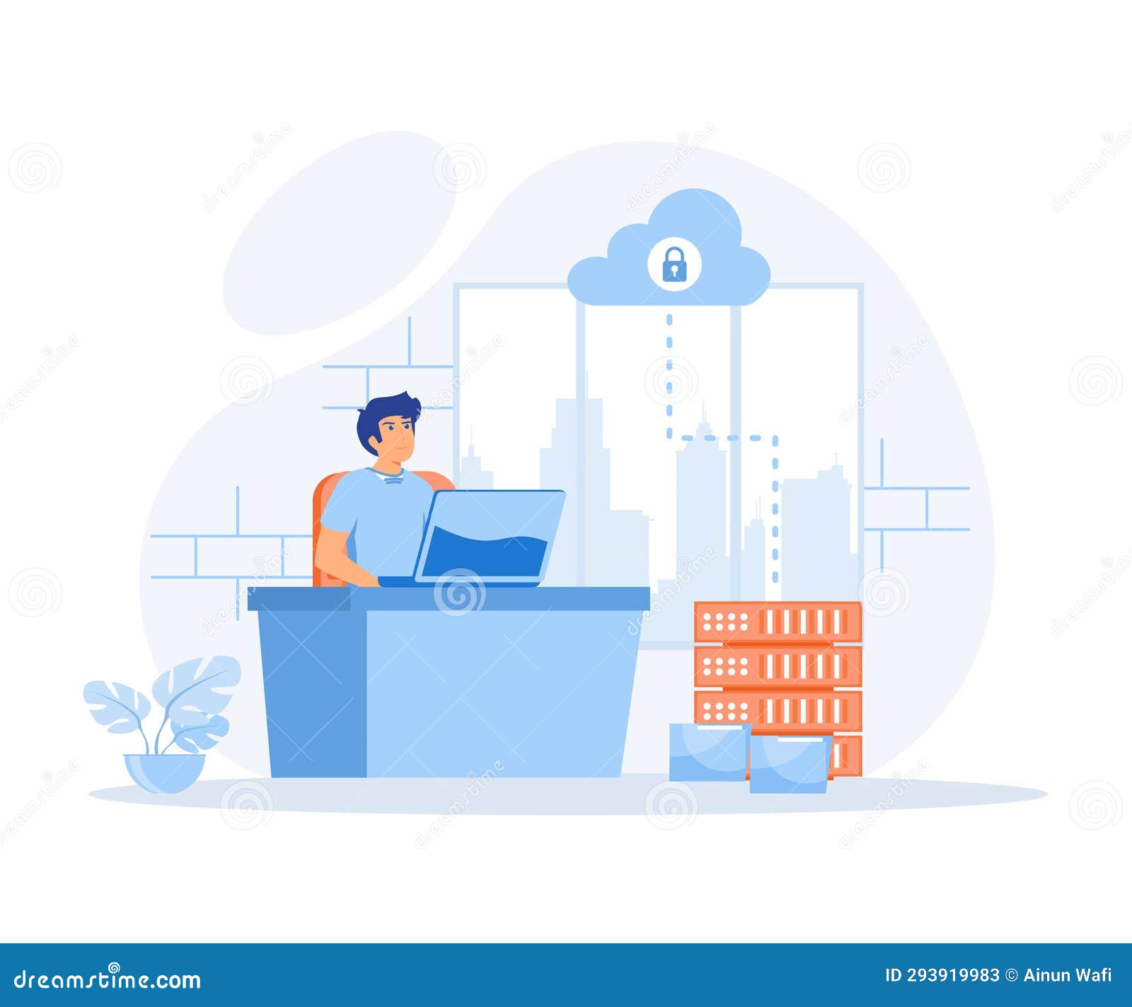 Storage and Cloud Server Service Concept, Business Technology for ...