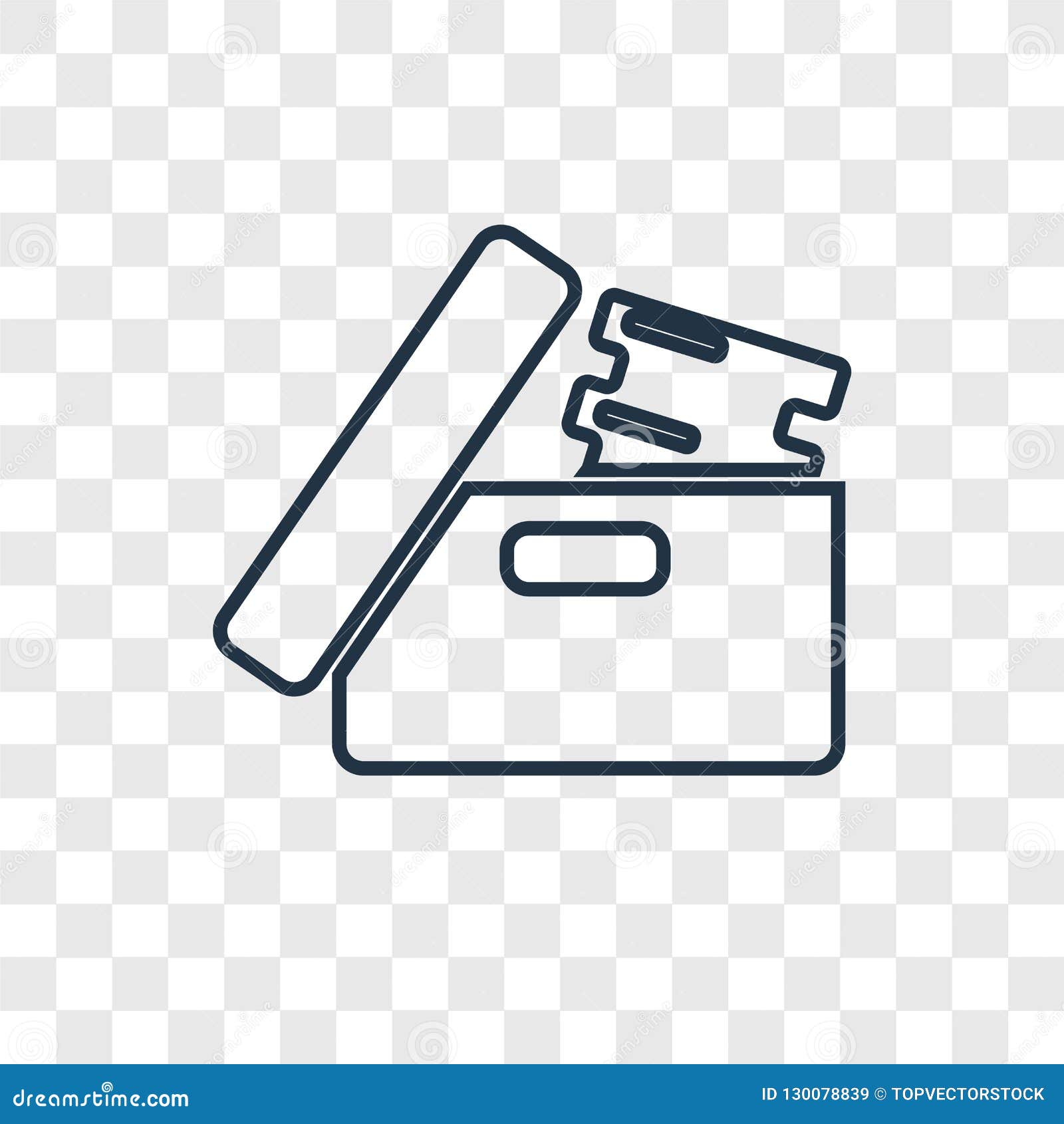 Storage Concept Vector Linear Icon Isolated on Transparent Background ...