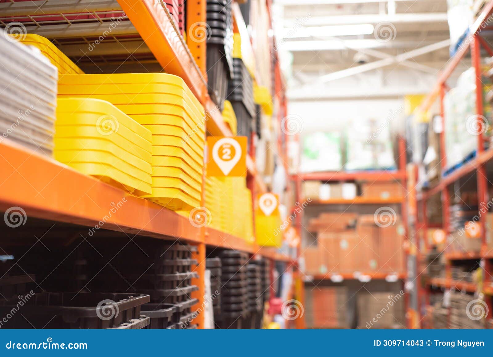 Storage Container Department at Hardware Store with Full Stack Wide ...