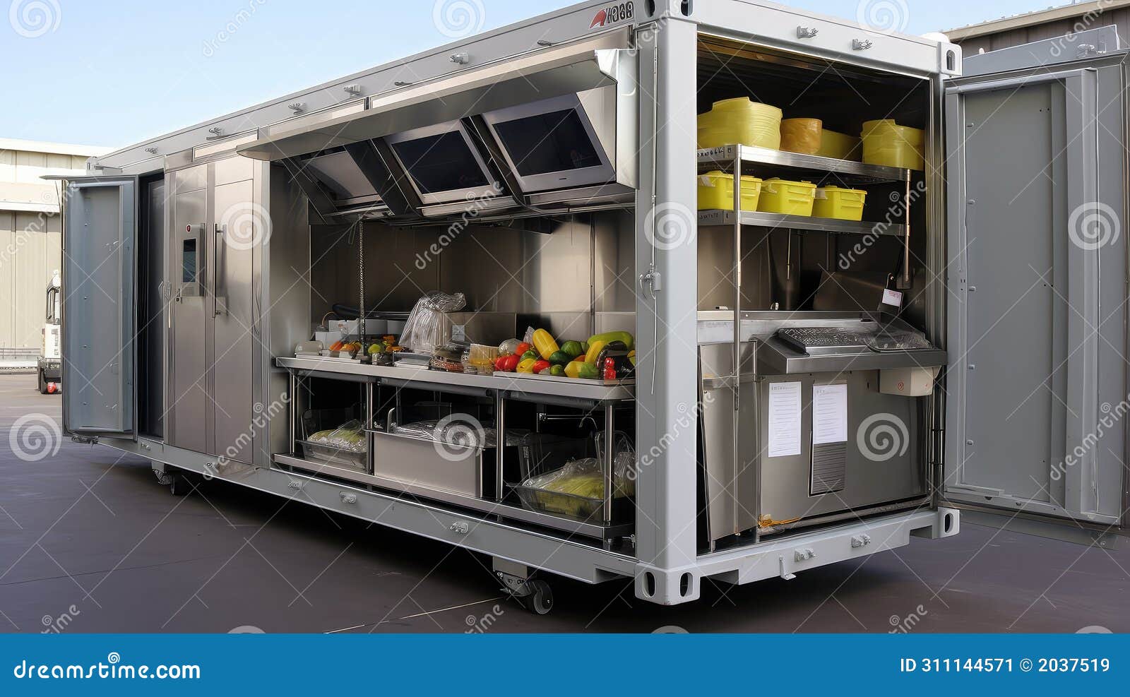 Storage Container Food Processing Stock Illustration - Illustration of ...