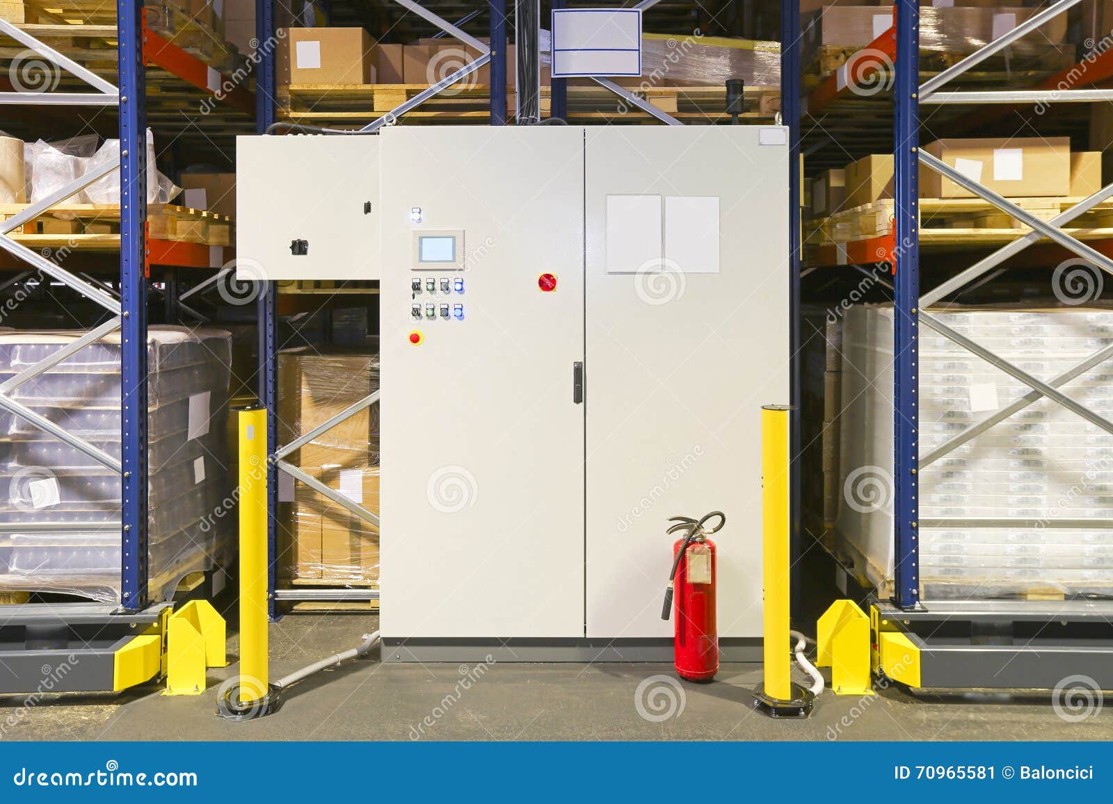 Control Cabinet Box And Cylindrical Concrete Pipes, Manhole, For Stock ...