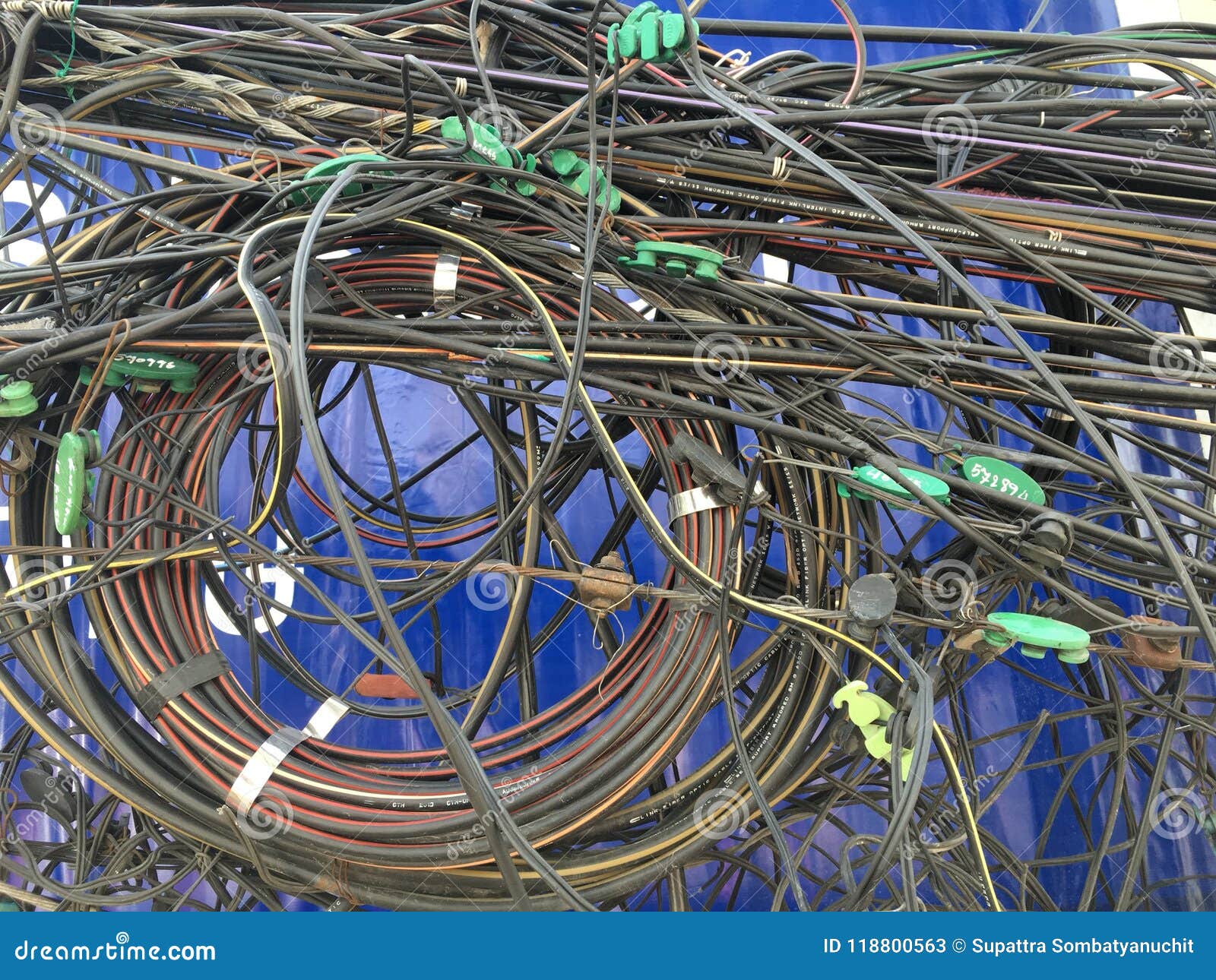 Electrical clutter. stock image. Image of clutter, dangerous - 118800563