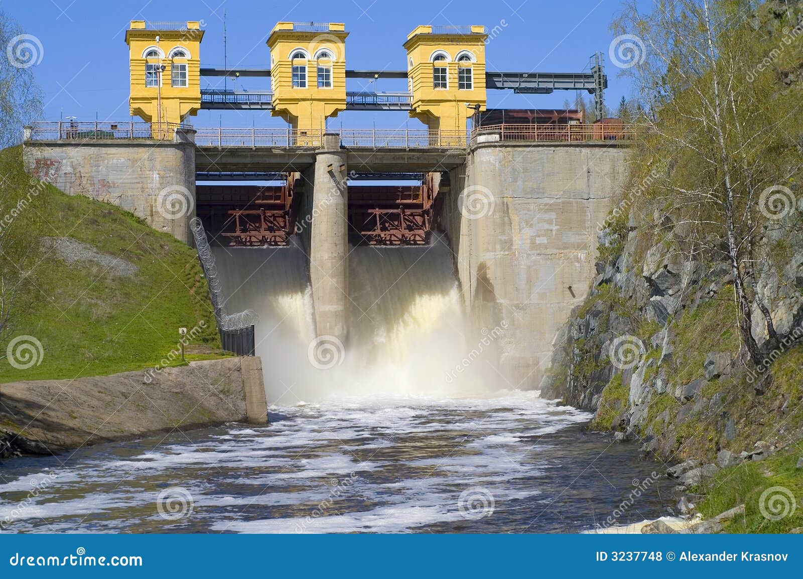 Storage dam stock photo. Image of hydro, plant, reservoir - 3237748