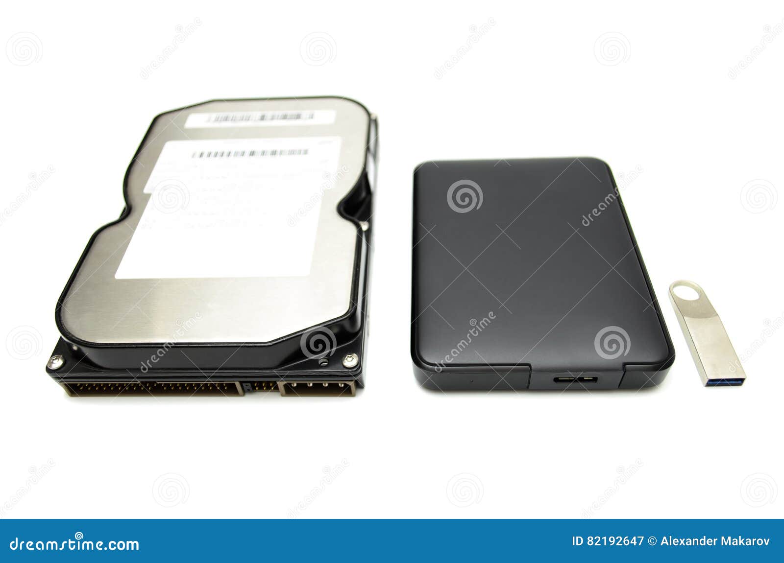 Storage Devices, Hard Drives, and USB Flash Drive Stock Image - Image ...
