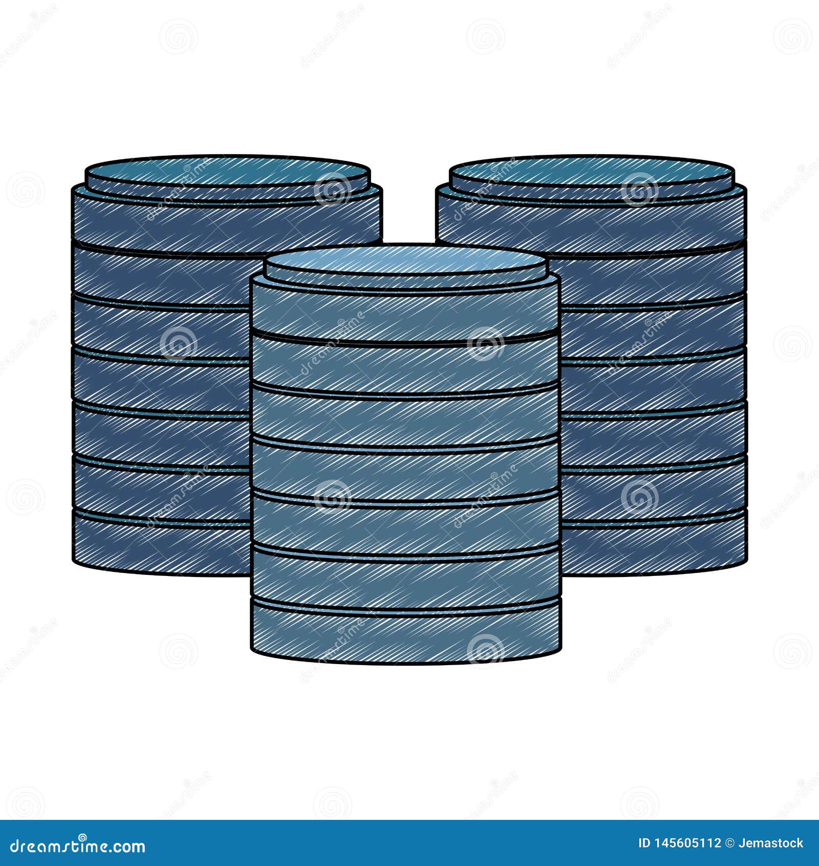 Storage Disks Symbol Scribble Stock Vector - Illustration of magnetic ...