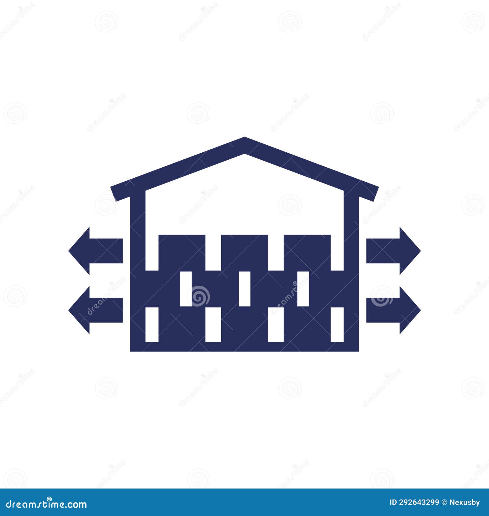 Storage and Distribution Icon on White Stock Vector - Illustration of ...