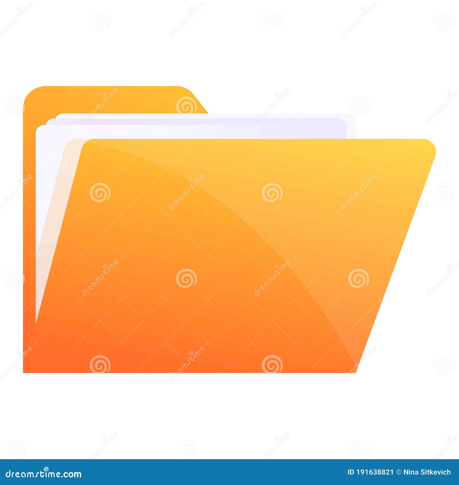Storage Documents Paper Folder Icon, Cartoon Style Vector Illustration ... Storage Documents Paper Folder Icon, Cartoon Style Vector Illustration ...