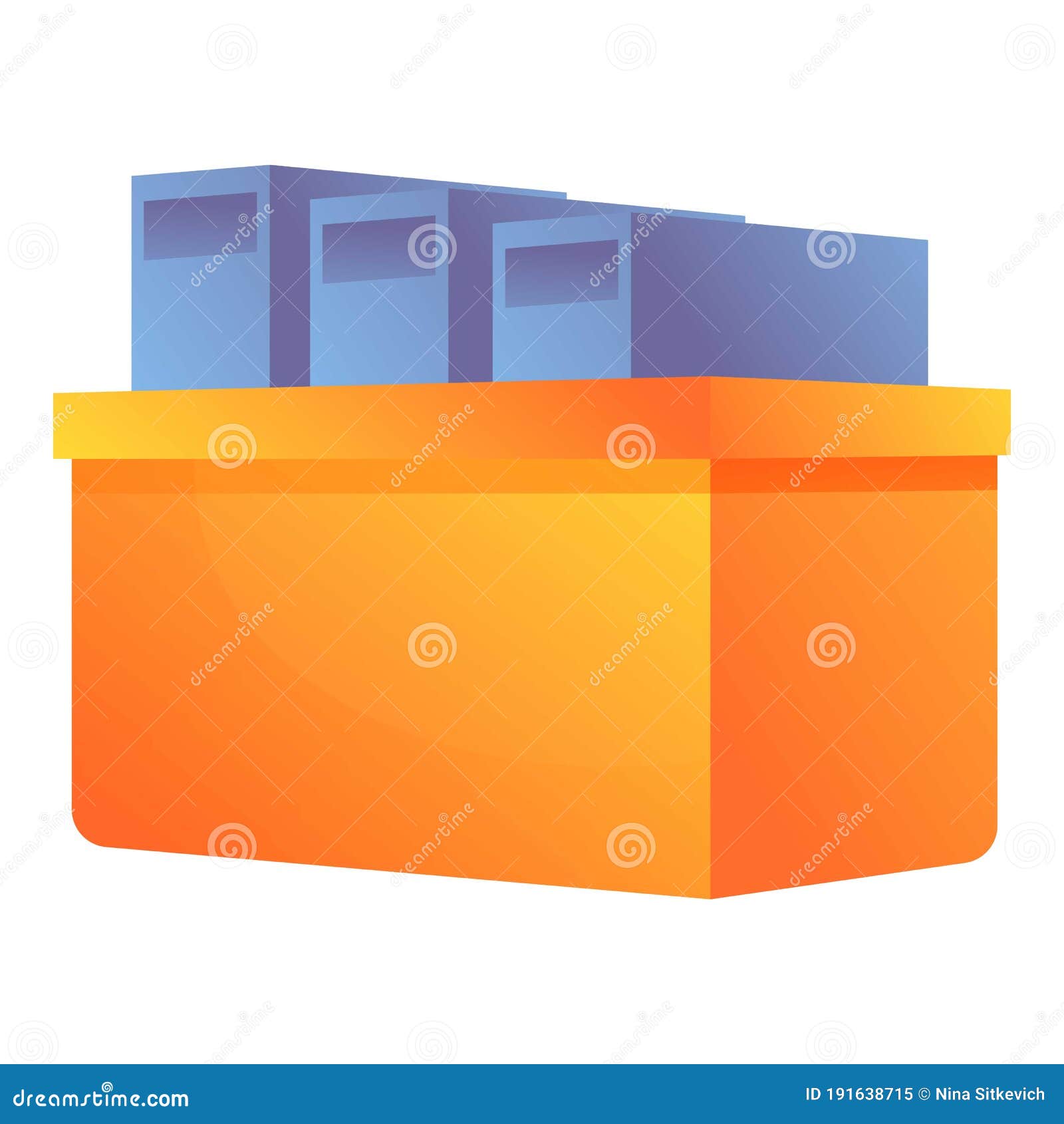 Storage Documents Paper Folder Icon, Cartoon Style Vector Illustration ... Storage Documents Paper Folder Icon, Cartoon Style Vector Illustration ...