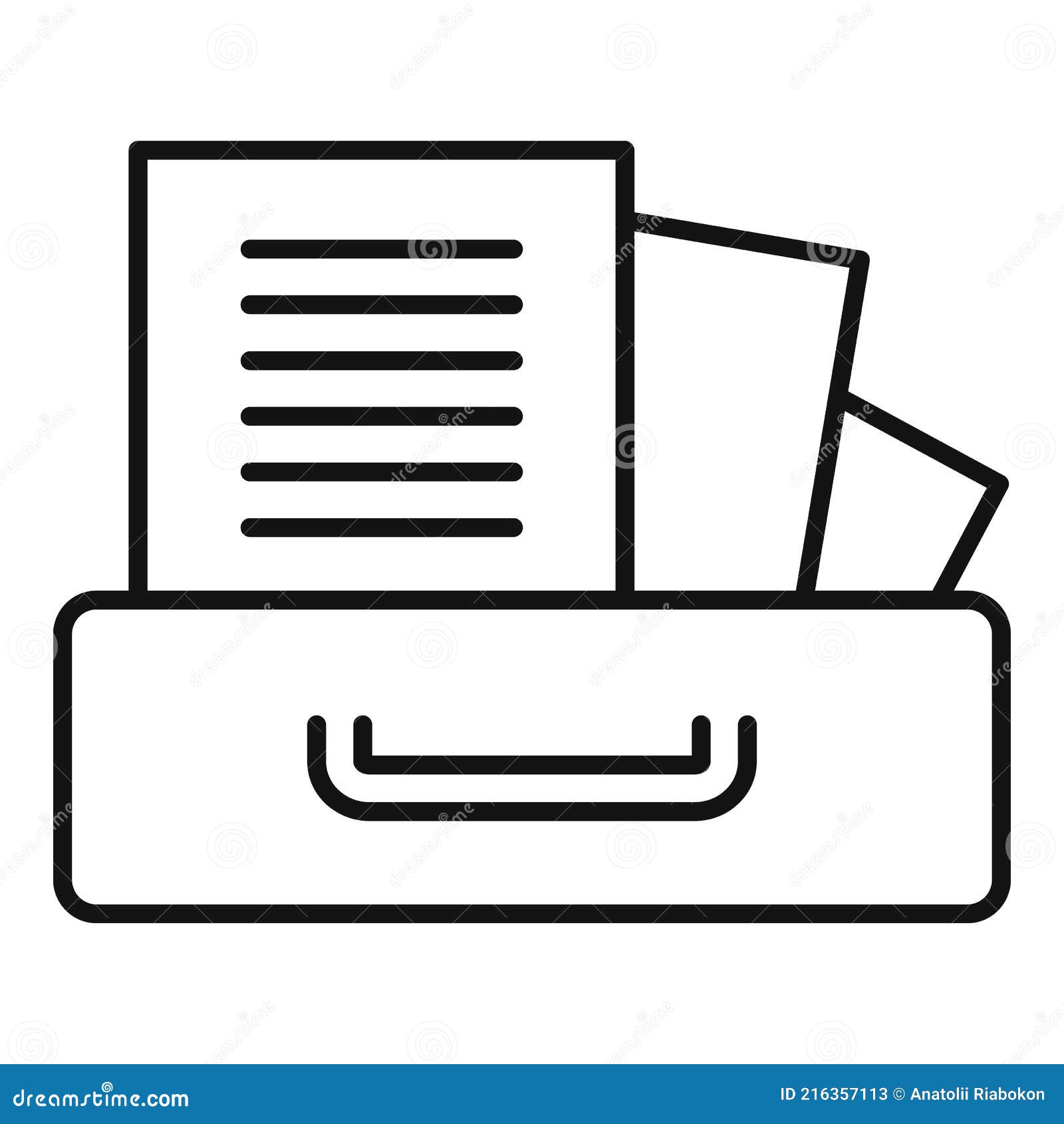 Storage Documents Paper Folder Icon, Cartoon Style Vector Illustration ... Storage Documents Paper Folder Icon, Cartoon Style Vector Illustration ...