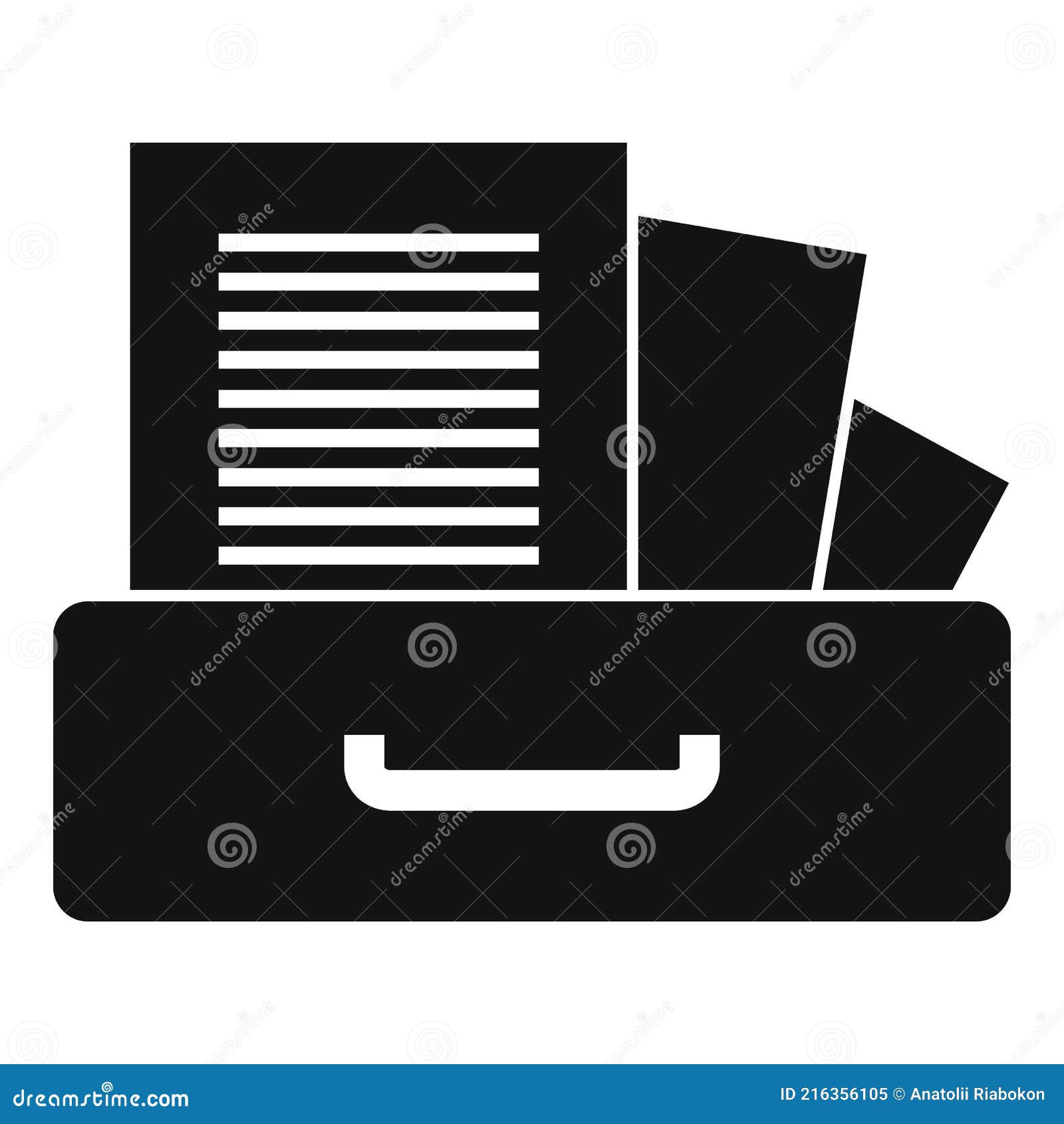 Storage Documents Paper Folder Icon, Cartoon Style Vector Illustration ... Storage Documents Paper Folder Icon, Cartoon Style Vector Illustration ...