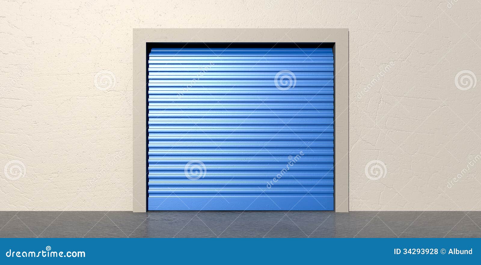 Storage Door and Wall Closed Stock Illustration - Illustration of ...