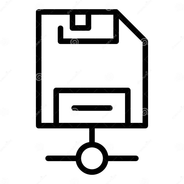 Storage Drive Icon, Outline Style Stock Vector - Illustration of ...