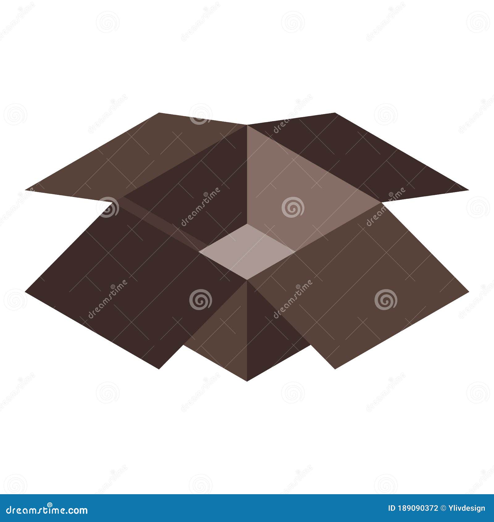 Storage Empty Box Icon, Isometric Style Stock Vector - Illustration of ...