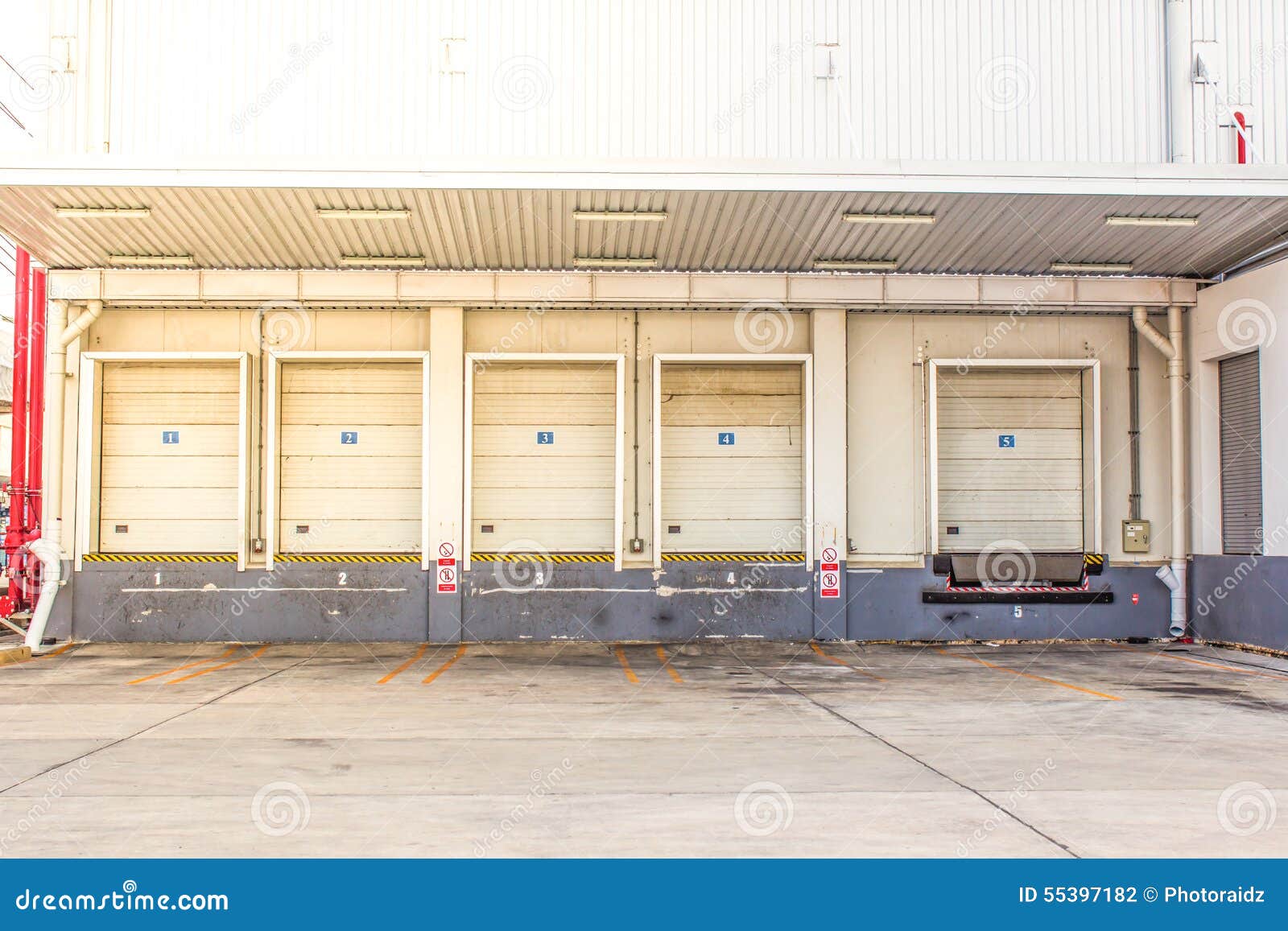 Storage entrances stock photo. Image of access, freight - 55397182