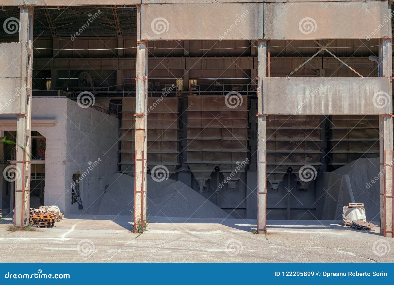 Storage Facility of a Sand Factory Stock Image - Image of achievement ...