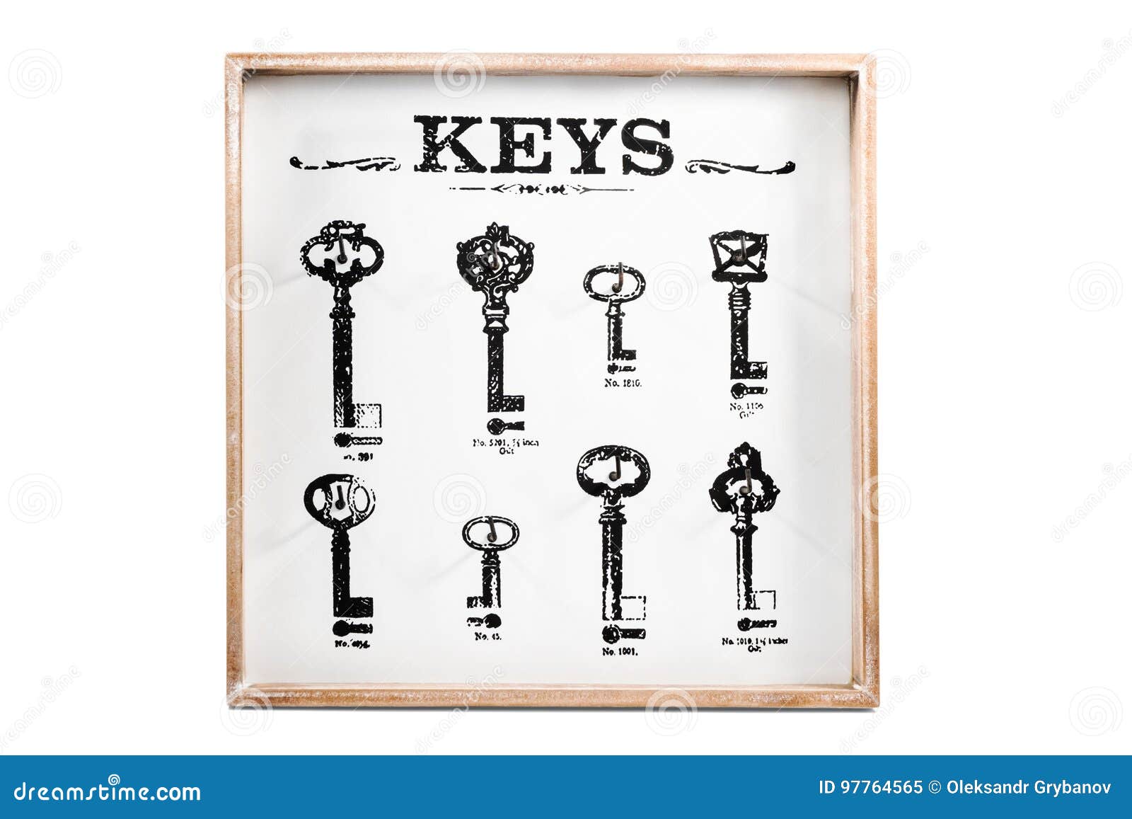 Storage frame for keys stock image. Image of design, housekeeper - 97764565