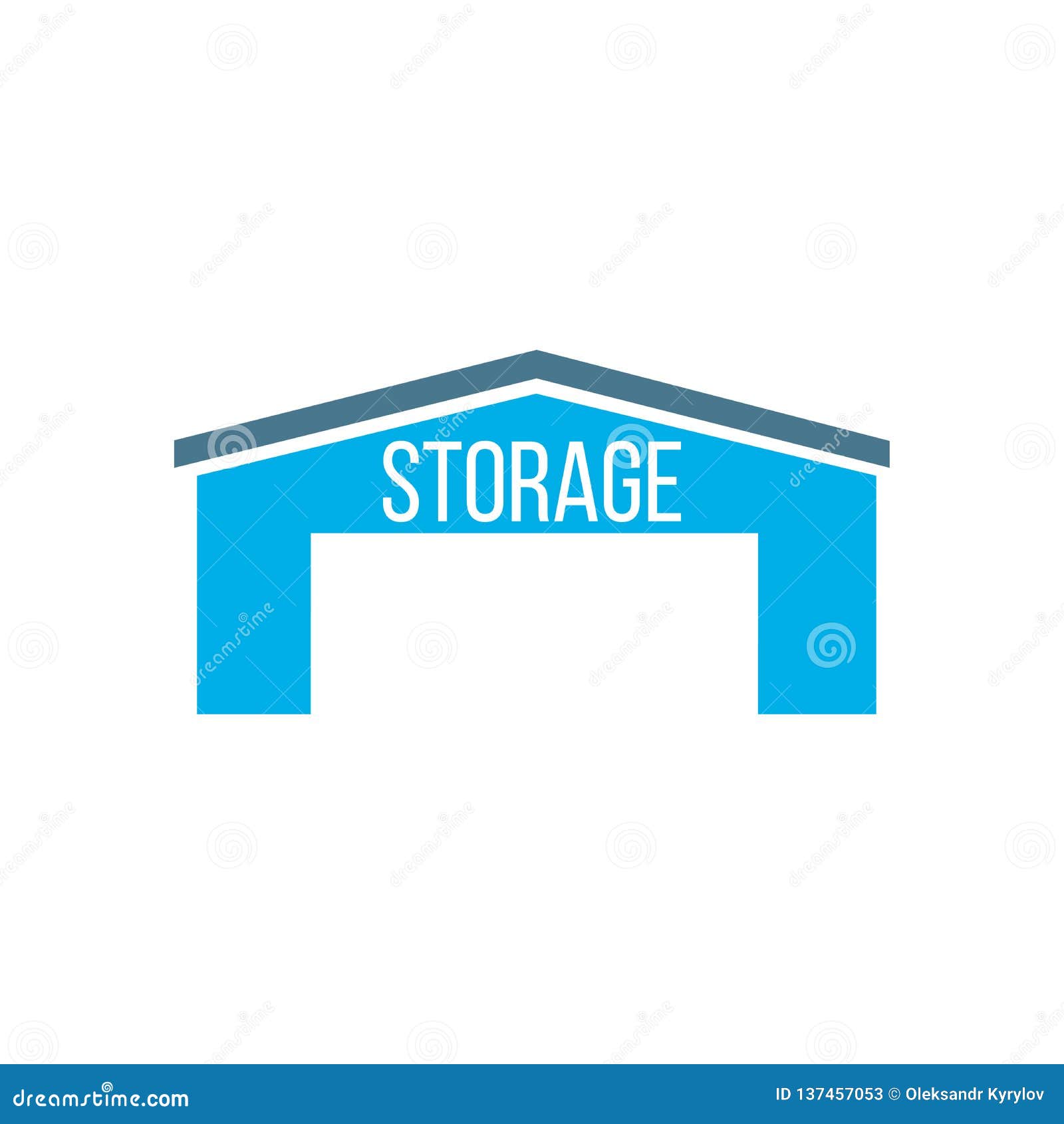 Storage or Garage Icon in Flat Style Isolated on White Background ...